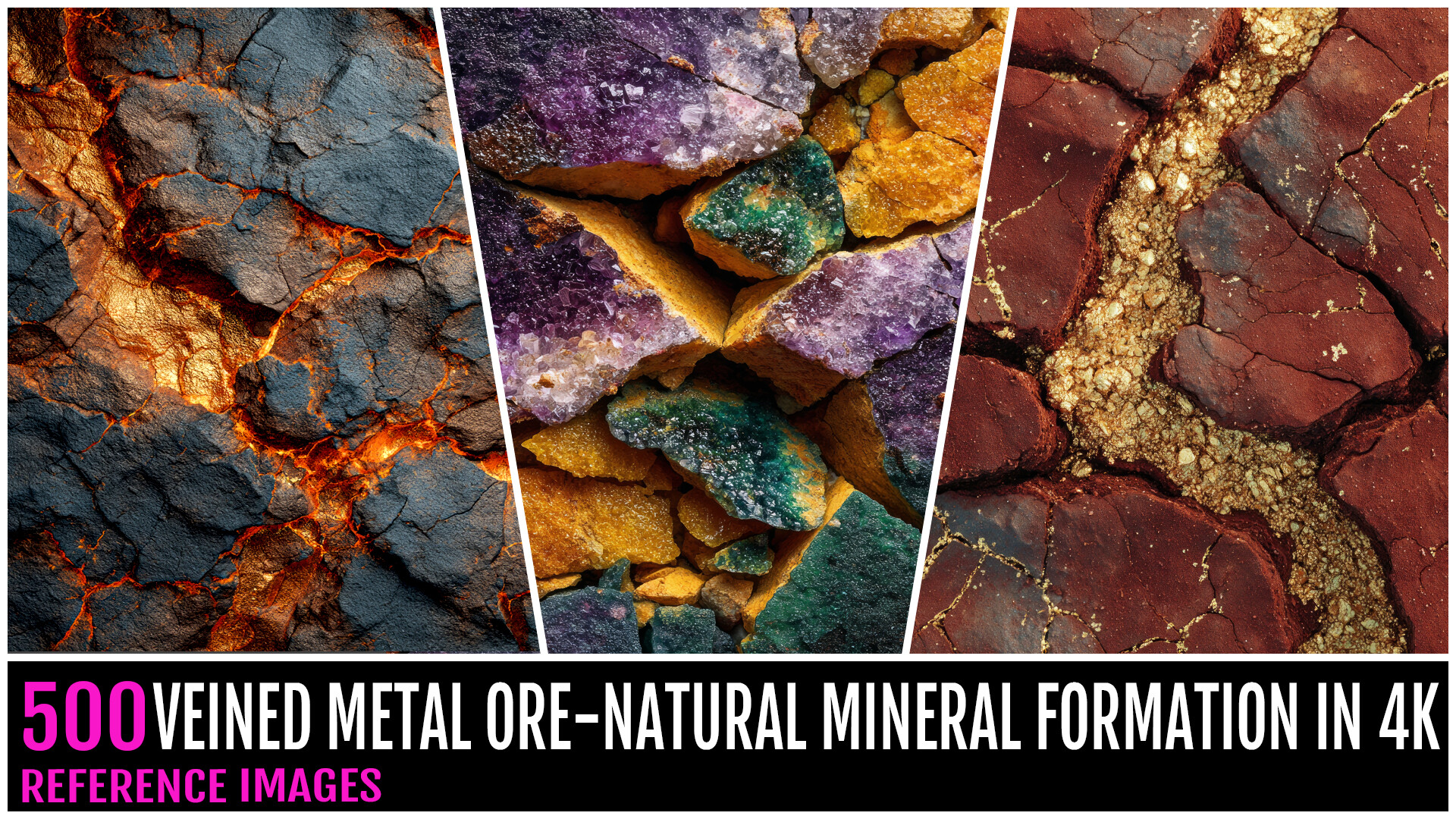 Isabelle ¥¥ - 500 VEINED METAL ORE–NATURAL MINERAL FORMATION IN 4K