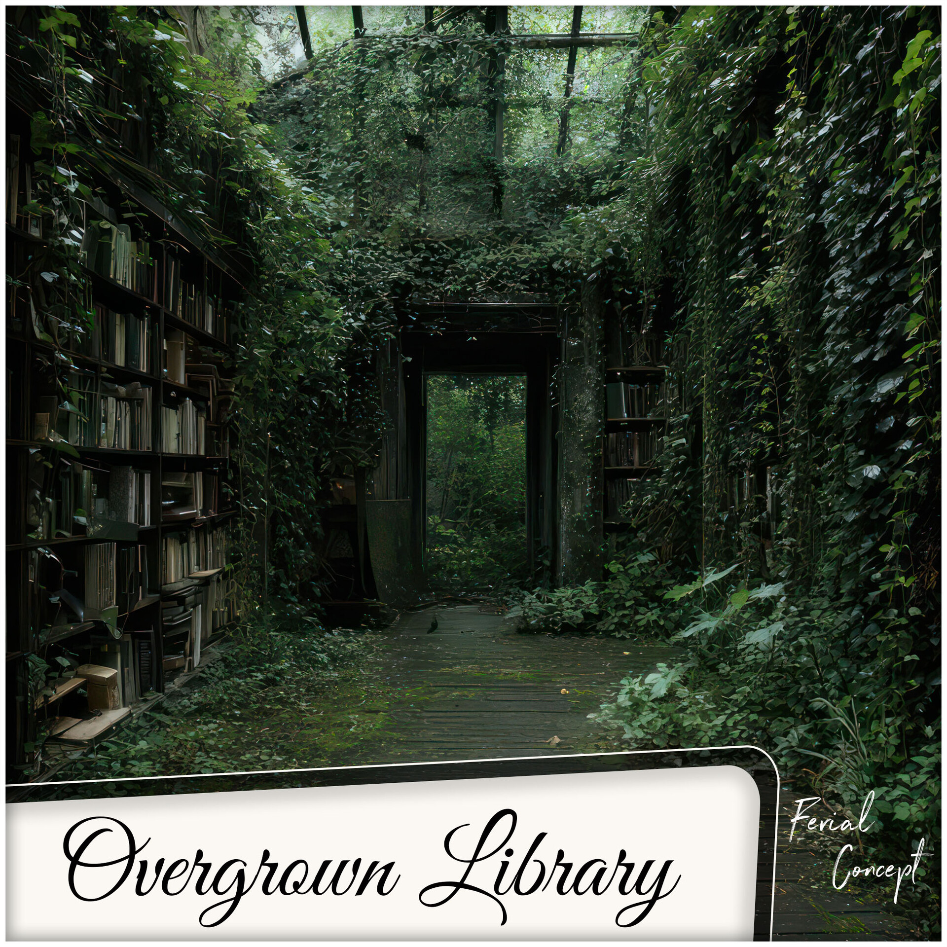 ArtStation - 🔹220 Overgrown Library - Environment Concept Reference ...