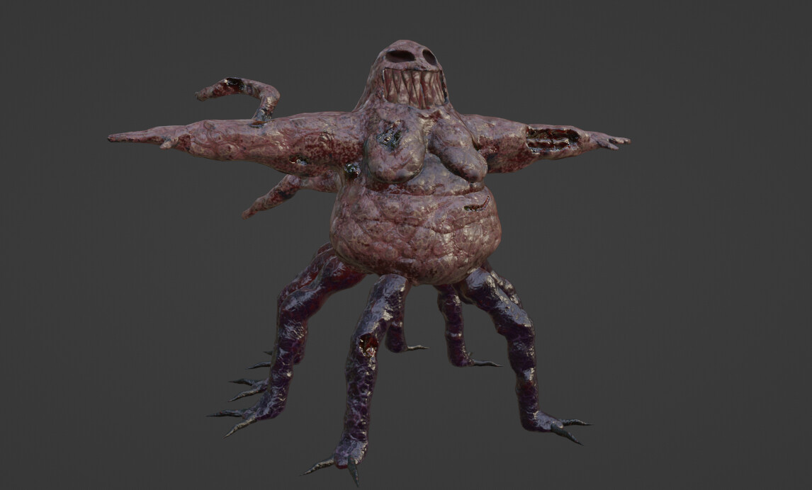 ArtStation - Realistic Human-Spider Mutated Sculpted Monster