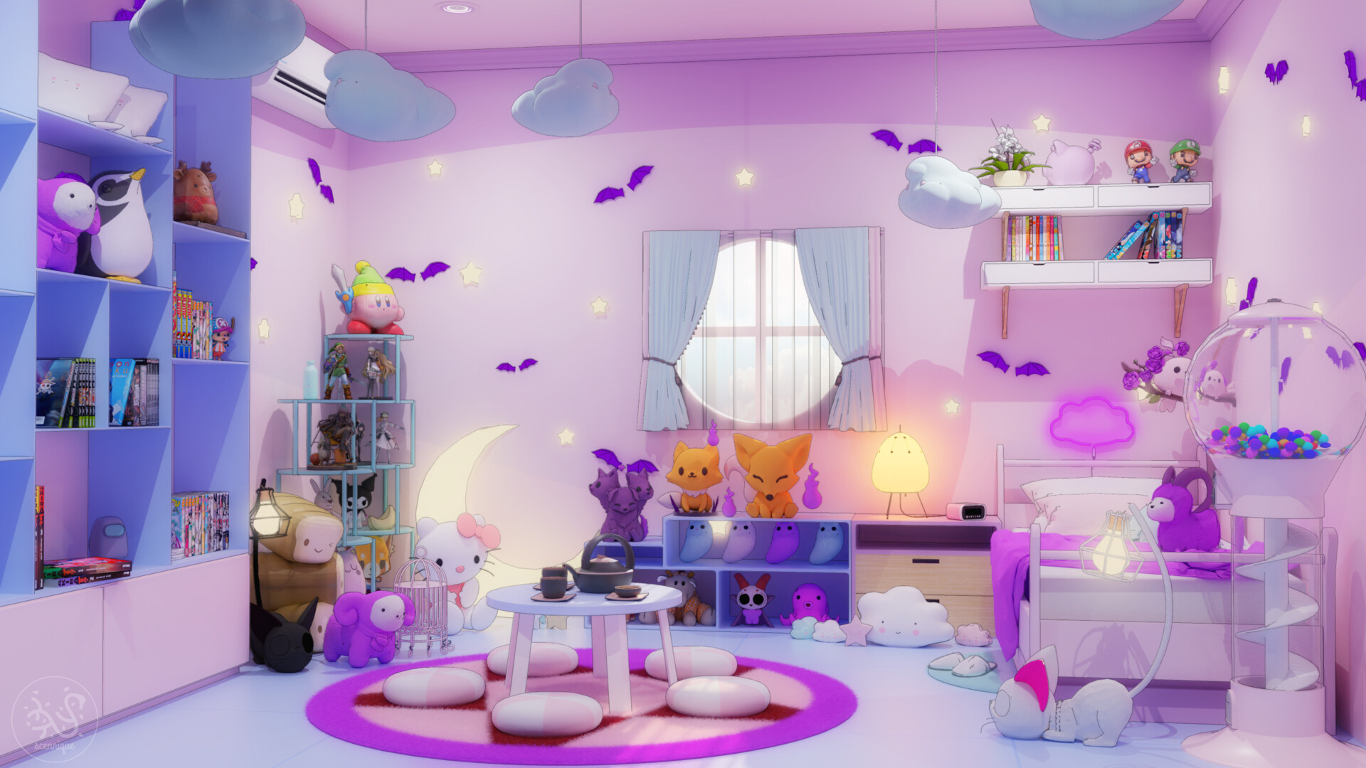 ArtStation - Ceelio cute bedroom