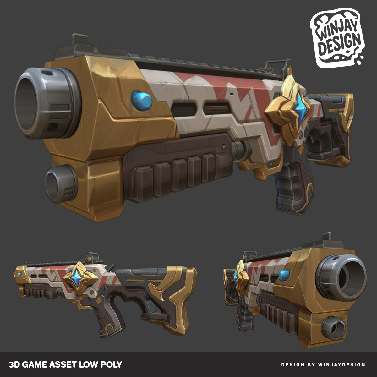 ArtStation - 3D Gun Game Asset – Free model Ready for make game ...