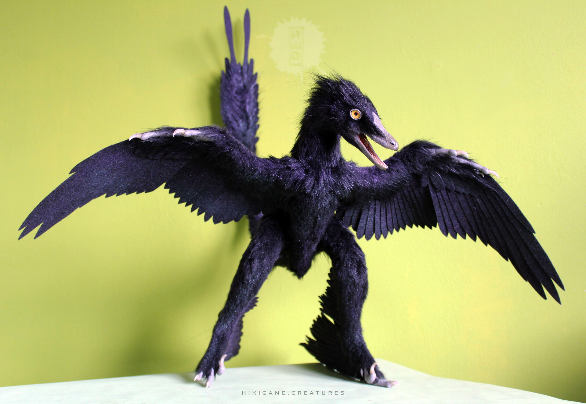 Boglarka Zilahi (hikigane.creatures) - Microraptor life sized poseable ...