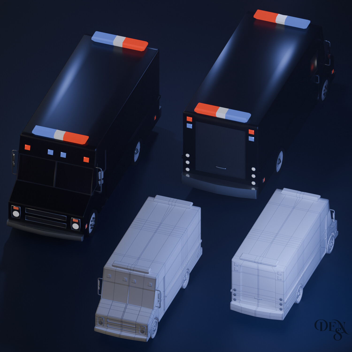 Stepan Denysiuk - Stylized Town - Emergency Vehicle Pack