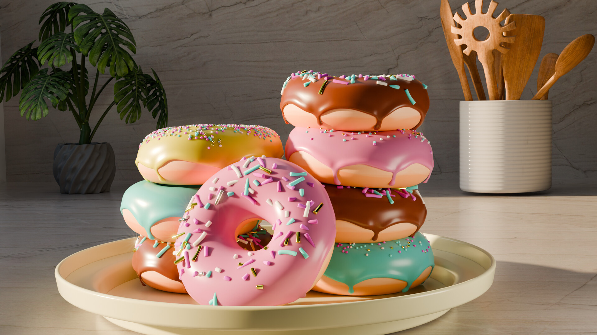 ArtStation - Blender Donut Scene – Beginner Practice Render