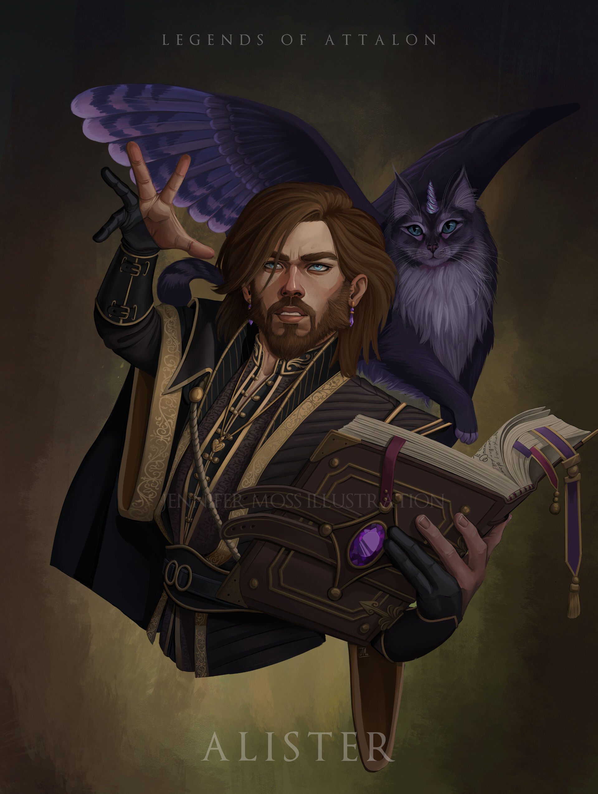 ArtStation - Alister - Human Evocation Wizard Character Illustration