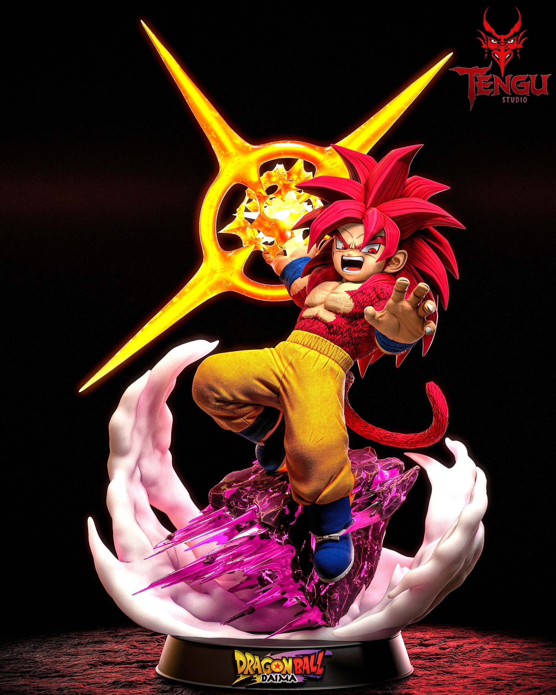 ArtStation - goku-kid-ss4-daima de chez tengu studio (cuts only no design)