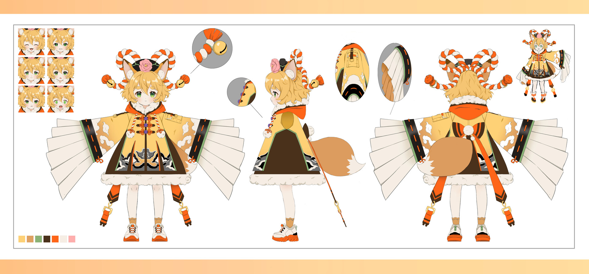 ArtStation - fox child character sheet