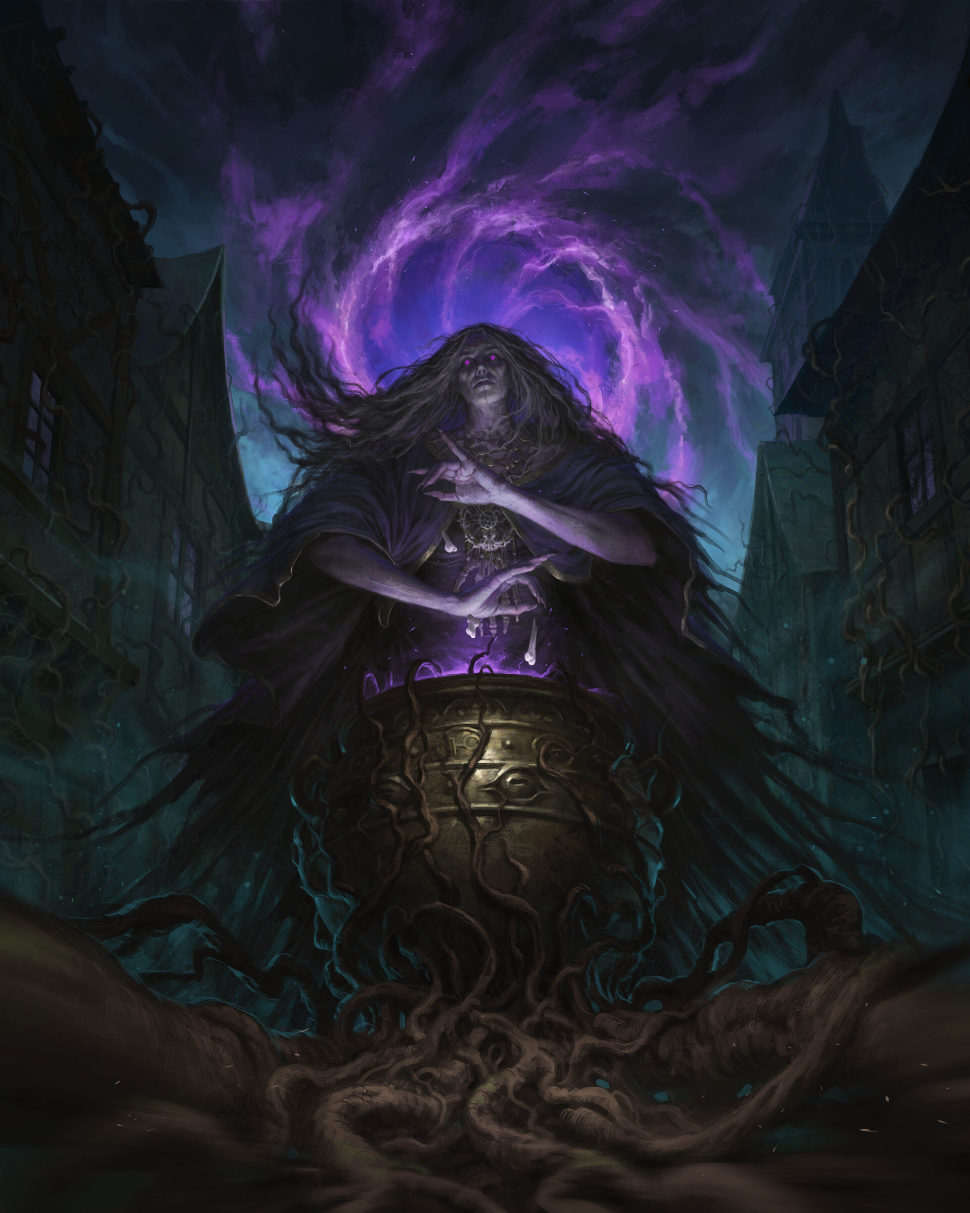 ArtStation - Nocturna – Nightmare Witch Key Art & Concept Development