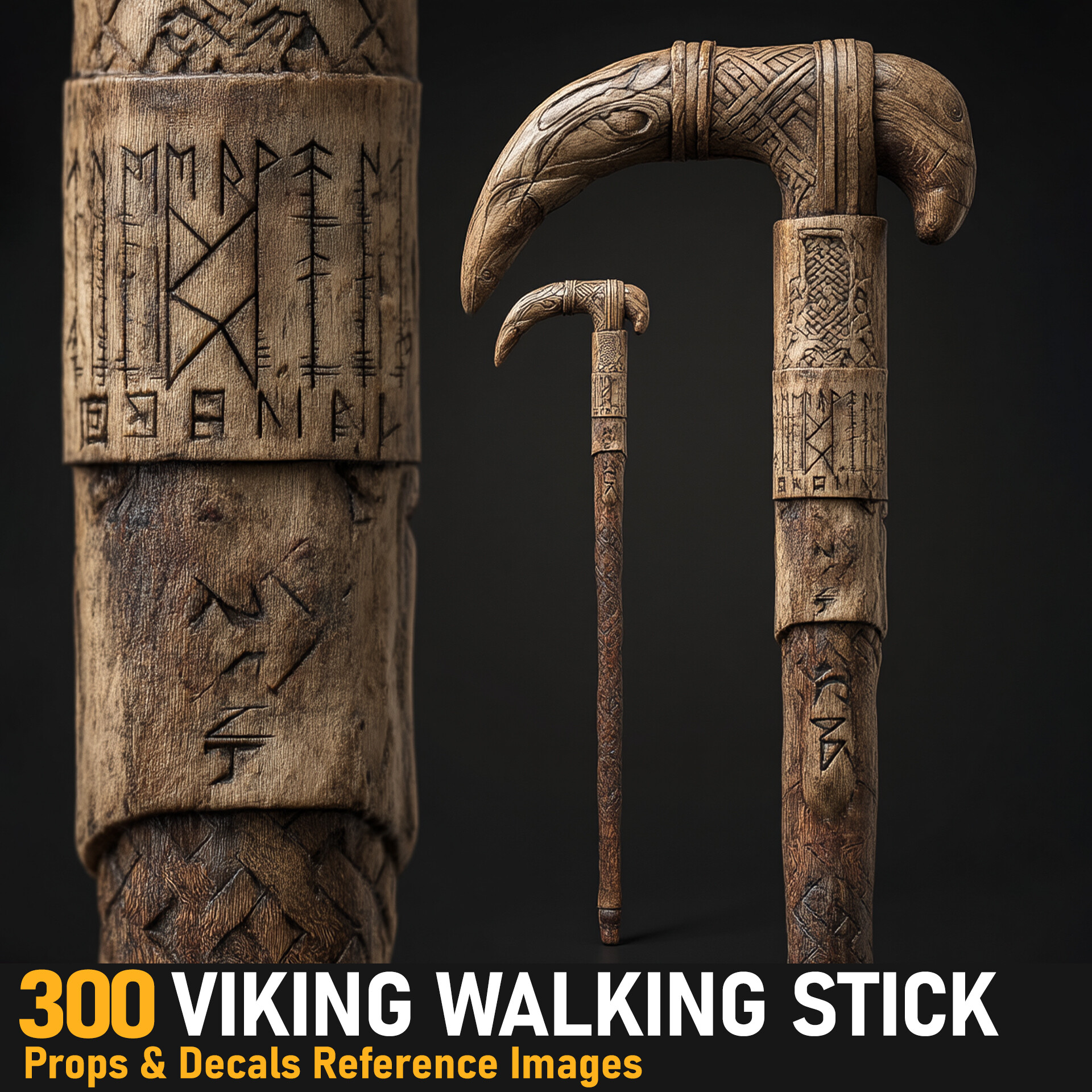 ArtStation - Viking Walking Stick| Game Asset reference Images