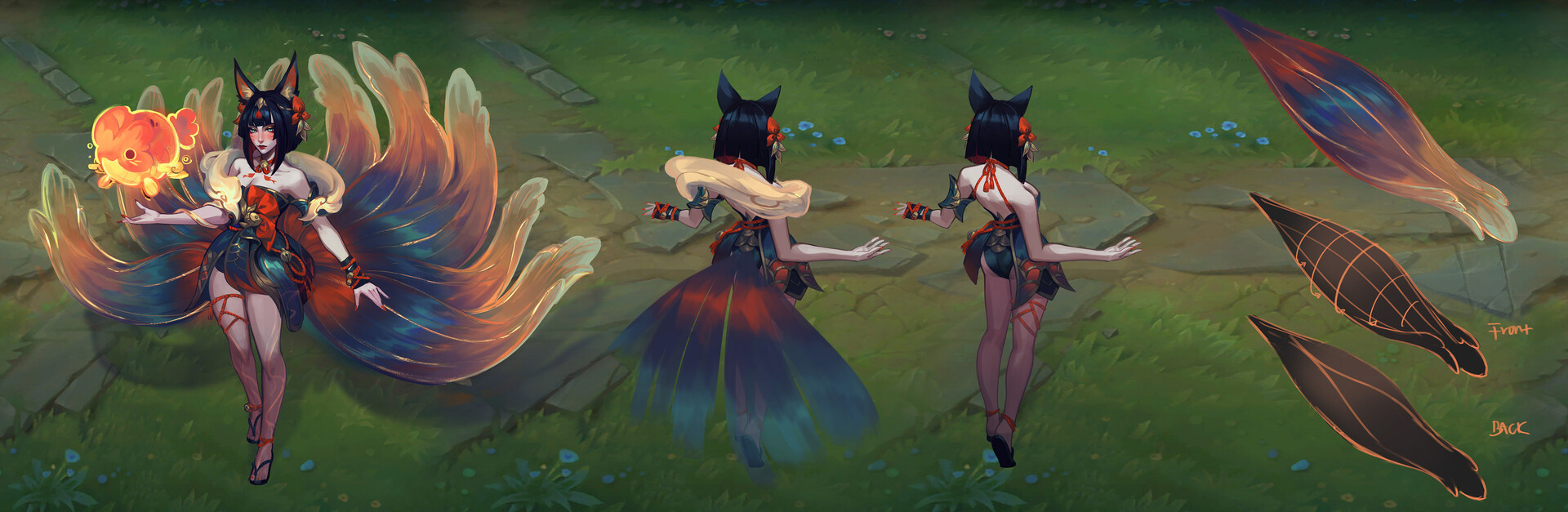 ArtStation - Spirit blossom Spring Ahri concept