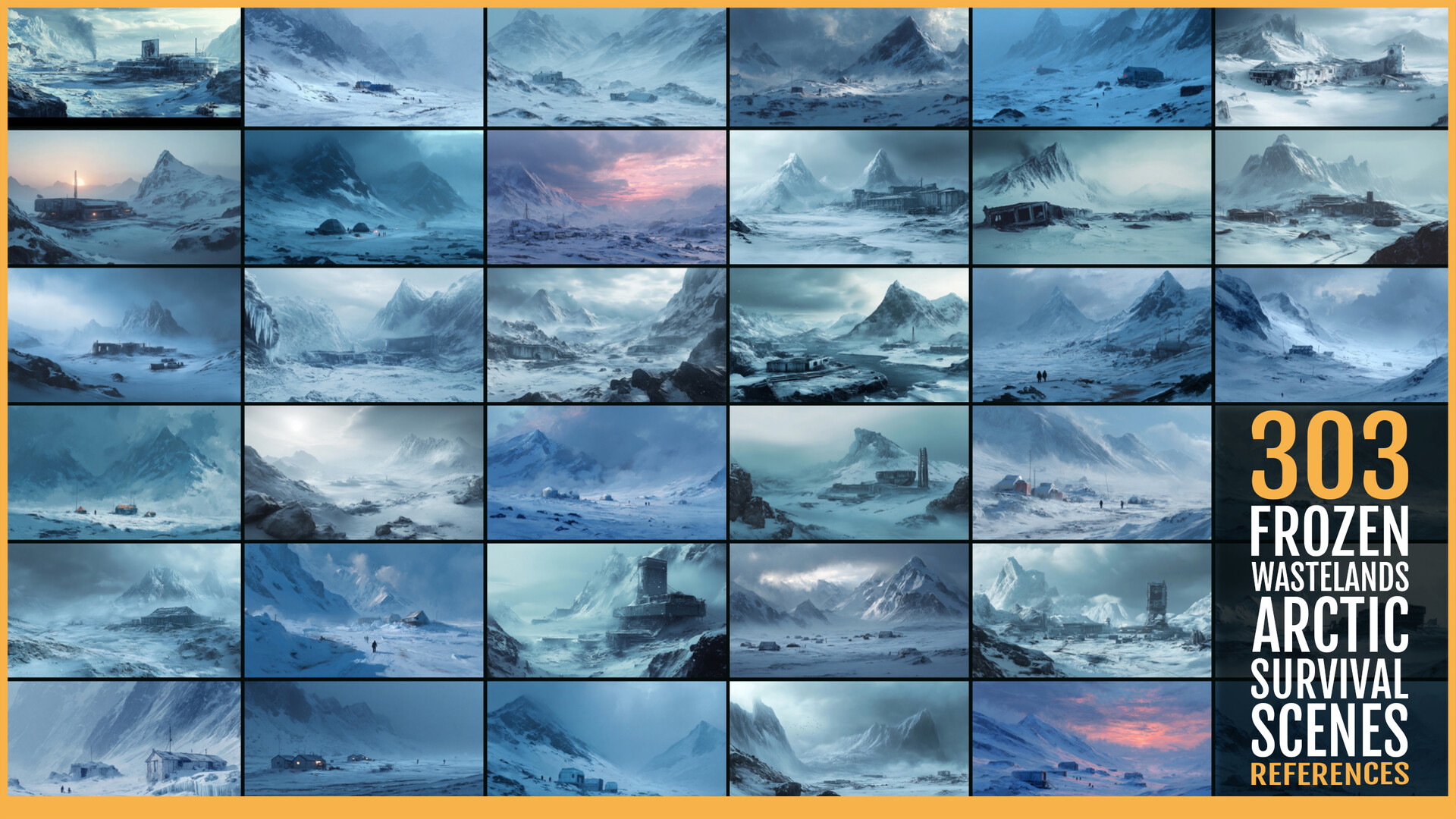 Artificial Dimension - 303 Frozen Wastelands & Arctic Survival Scenes