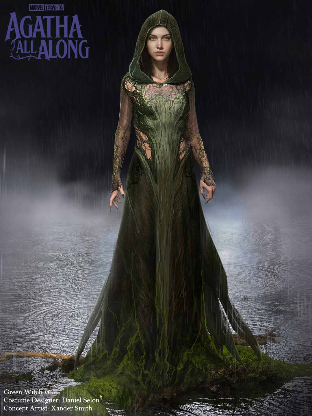 Xander Smith - 'The Green Witch' | EarlyCostume Sketches for Agatha All Along