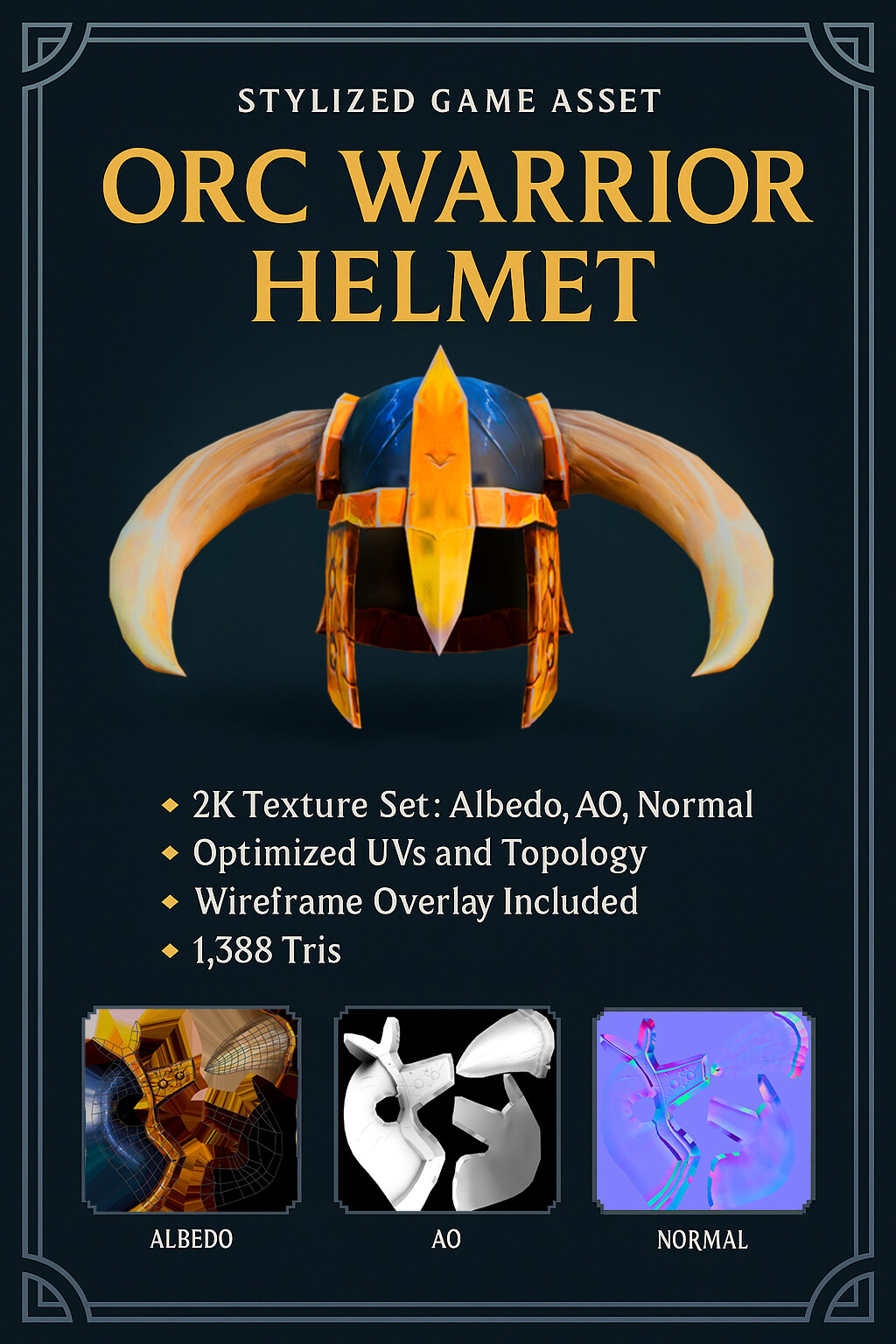 ArtStation - ⚔️ Orc Warrior Helmet — Stylized Game Asset