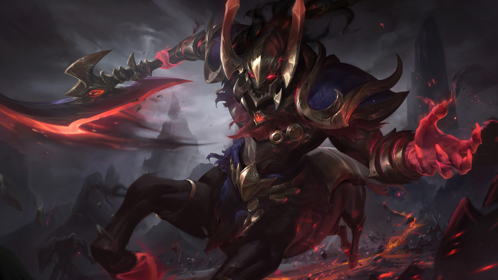 ArtStation - League of Legends - Nightbringer Hecarim Splash art