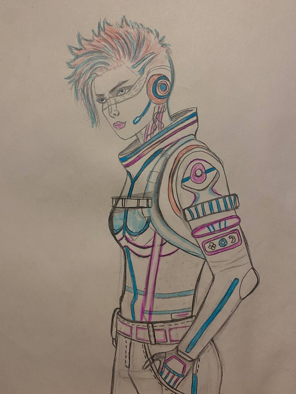 ArtStation - neon girl