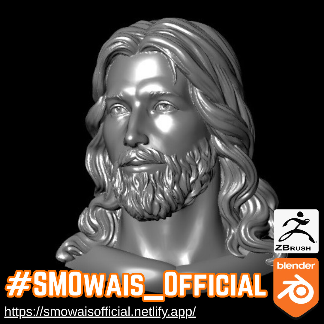 ArtStation - Jesus Christ 3D Bust Sculpture | ZBrush + Blender Model by ...