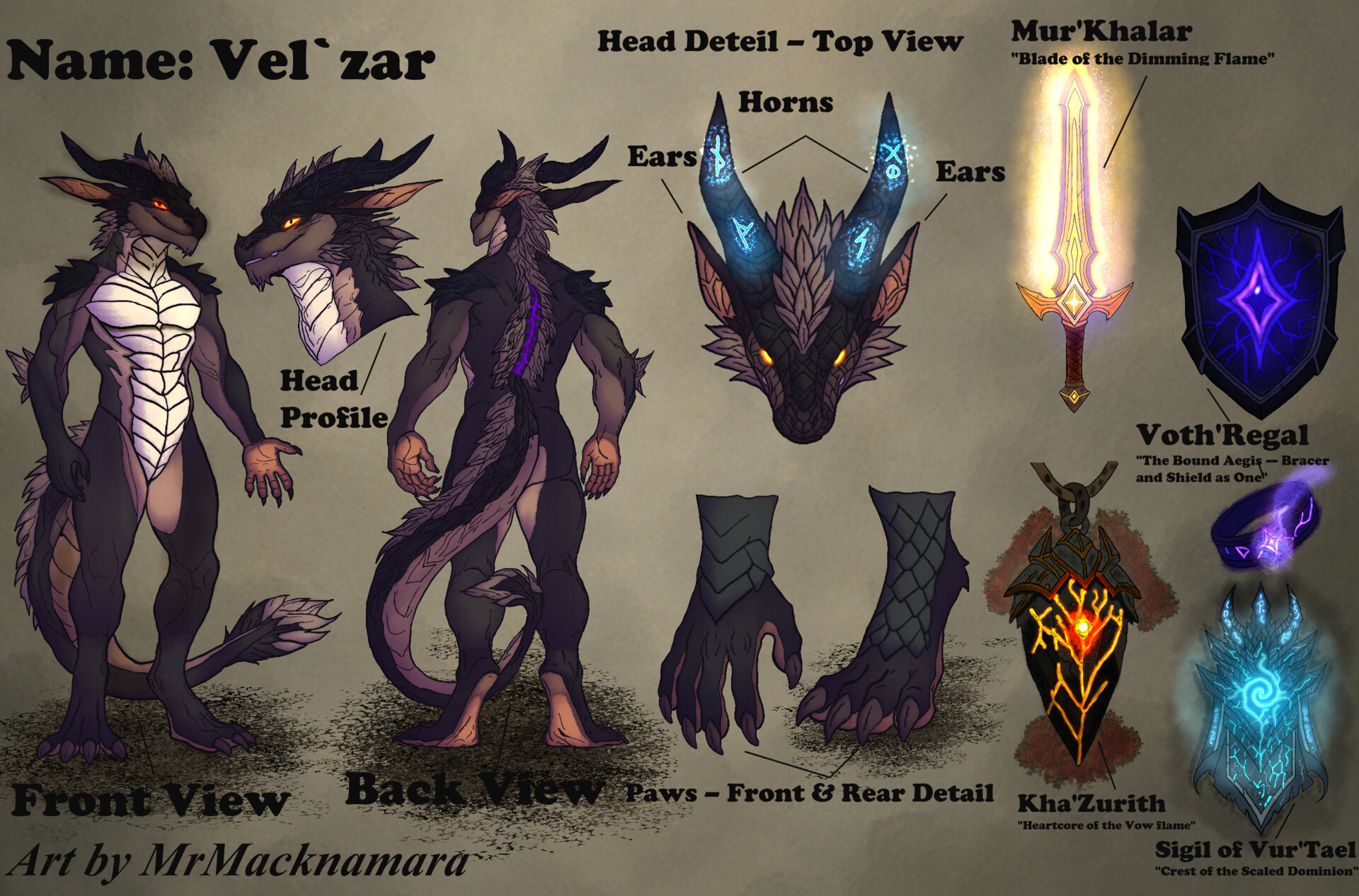 ArtStation - Vel`zar Character Sheet