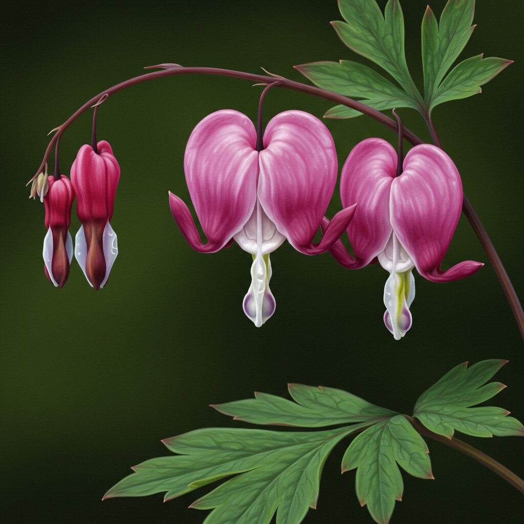 ArtStation - Bleeding Heart Flowers 4