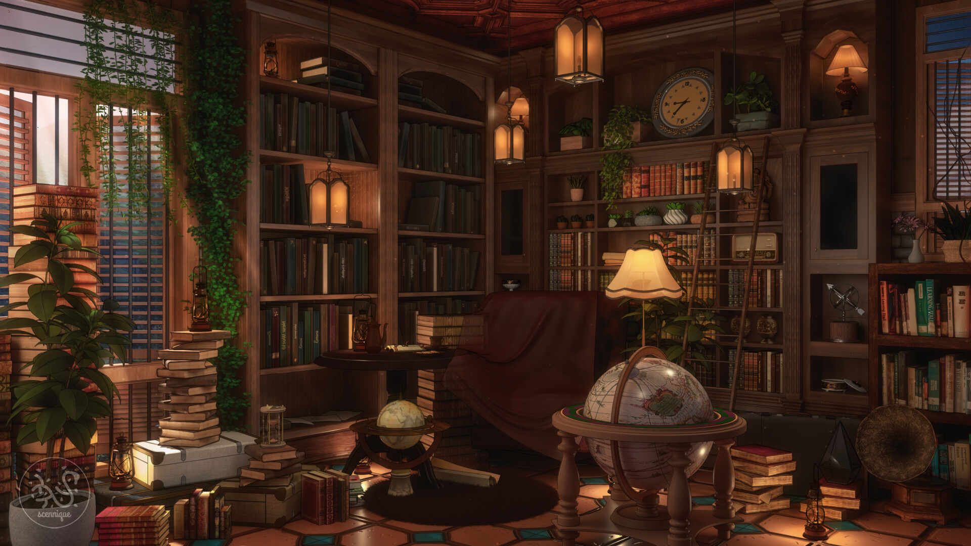 ArtStation - Cozy Fantasy Library