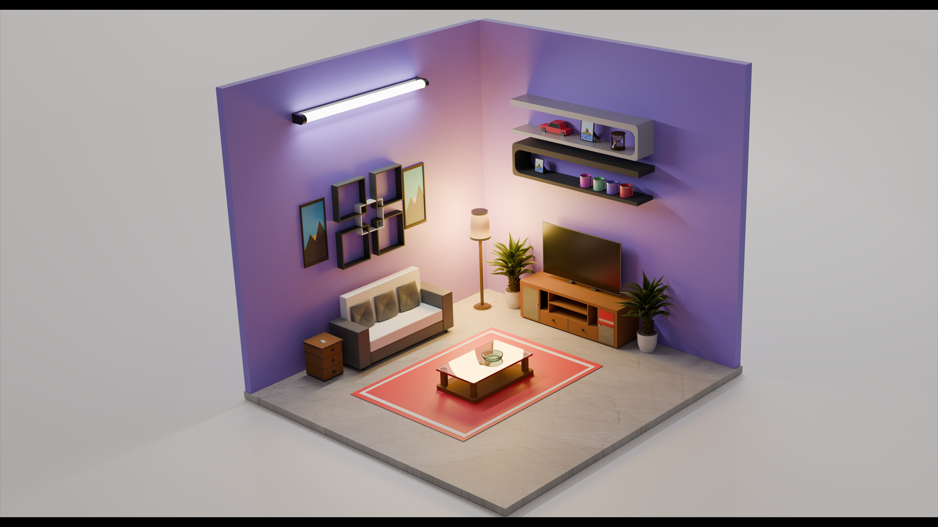 ArtStation - LOW POLY ROOM DESIGN