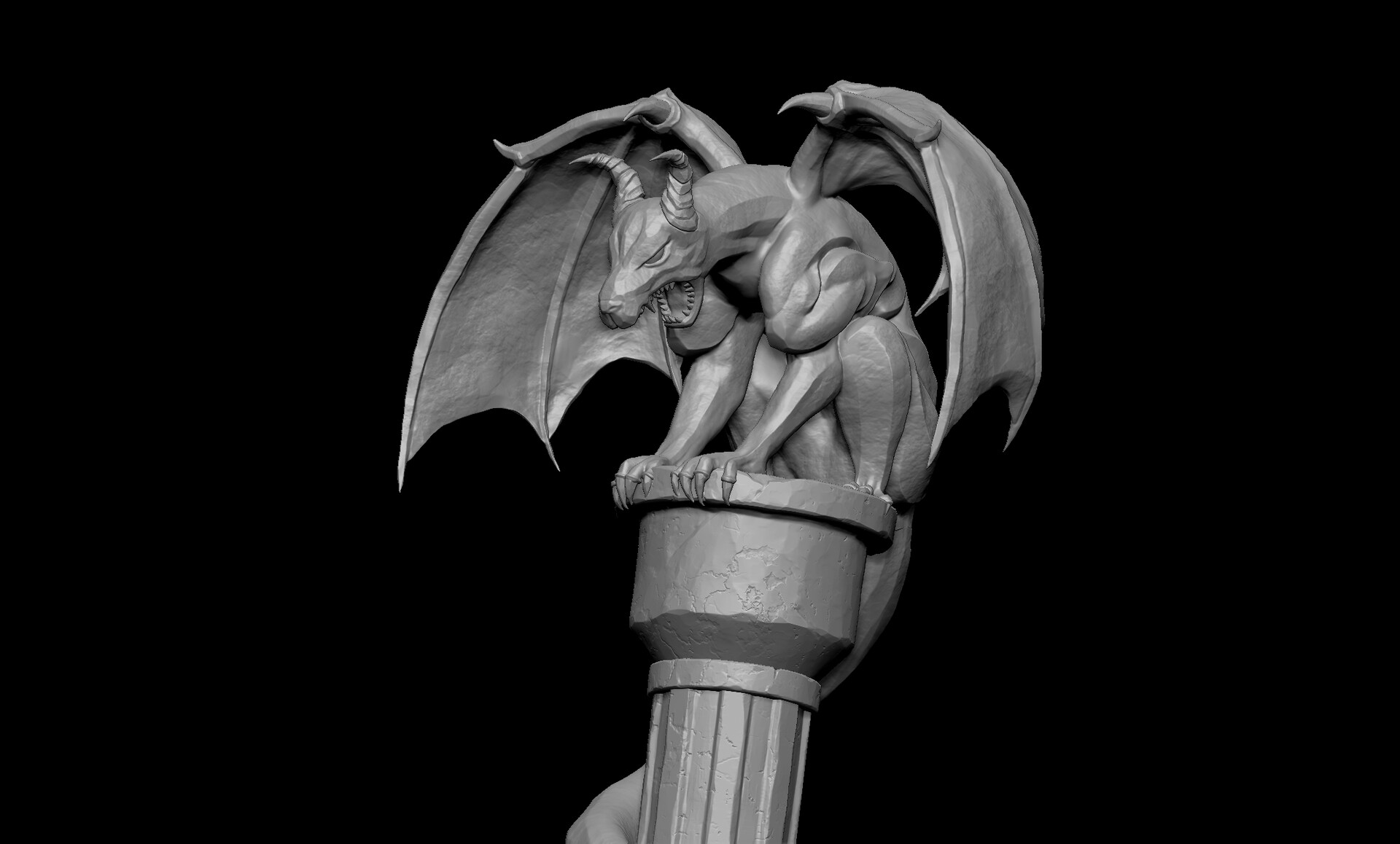 ArtStation - Gargoyle Statue (가고일상)