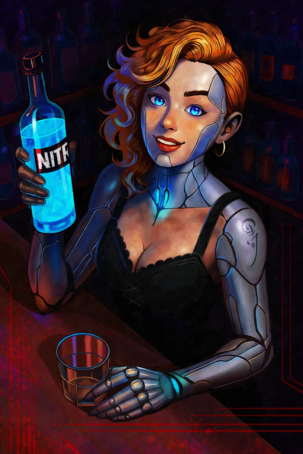 ArtStation - Kirsty Cyberpunk Batender