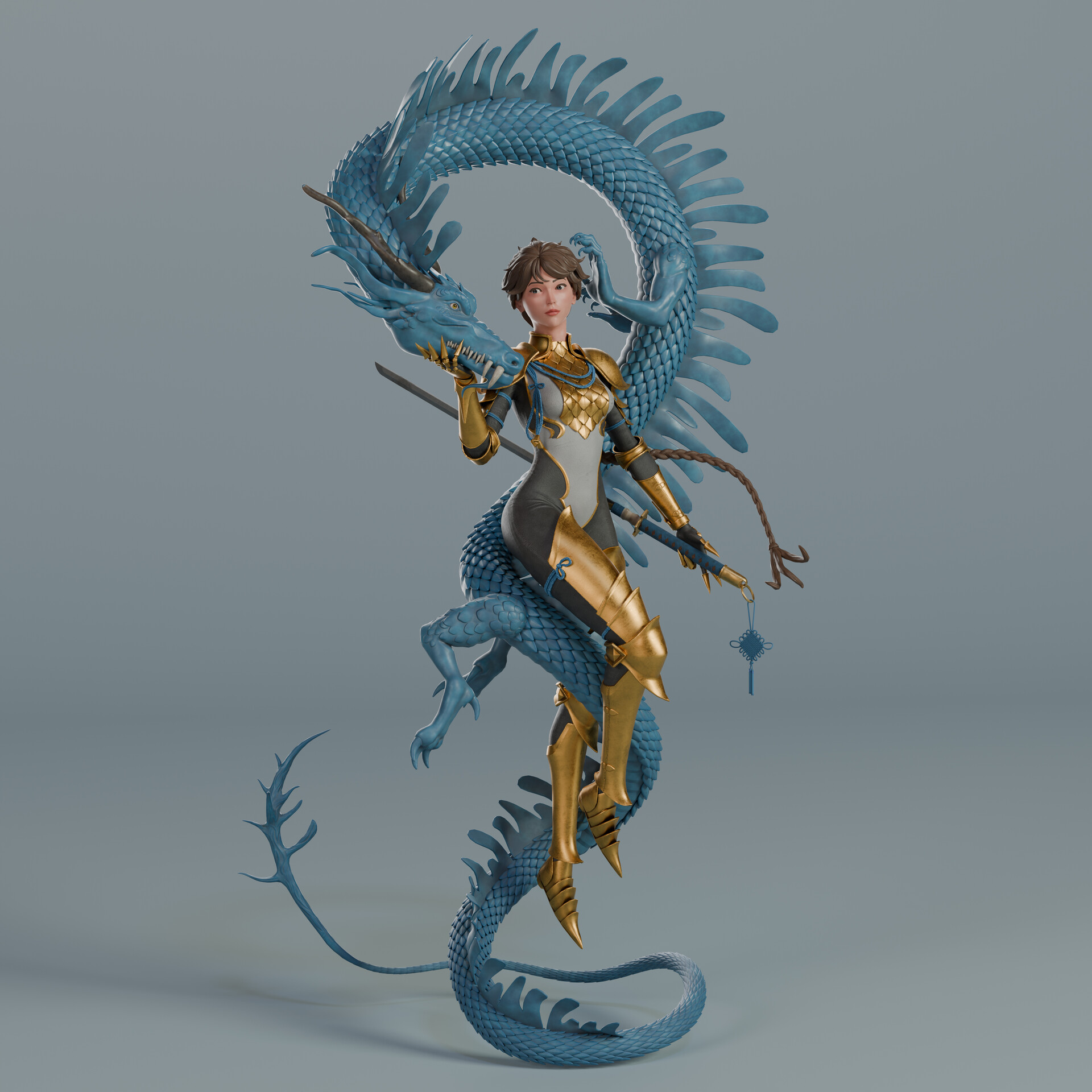 ArtStation - Girl With Dragon