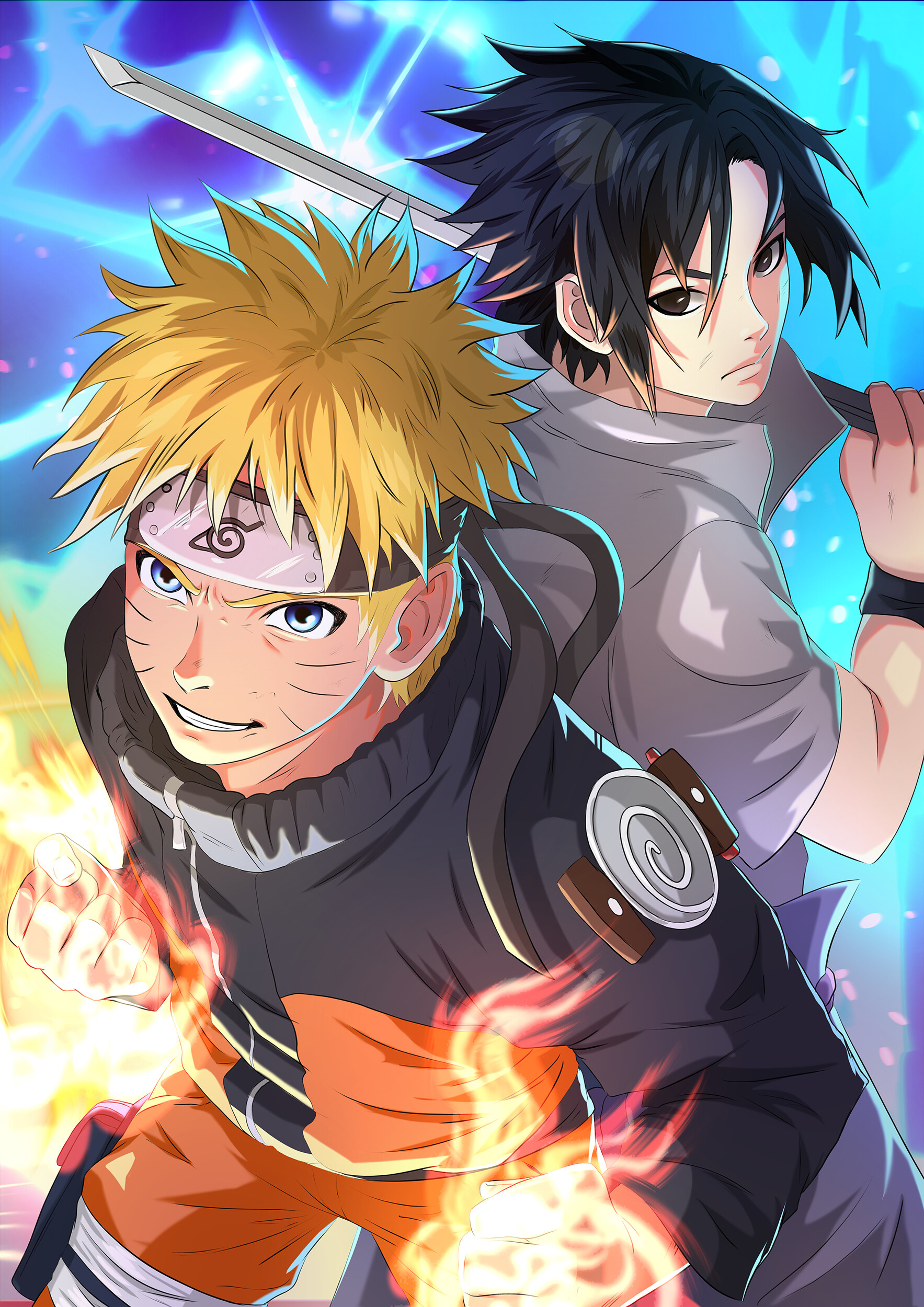 ArtStation - Naruto & Sasuke – Fanart Illustration