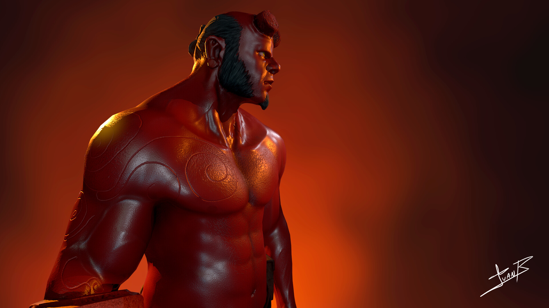 ArtStation - Hellboy-Fan art