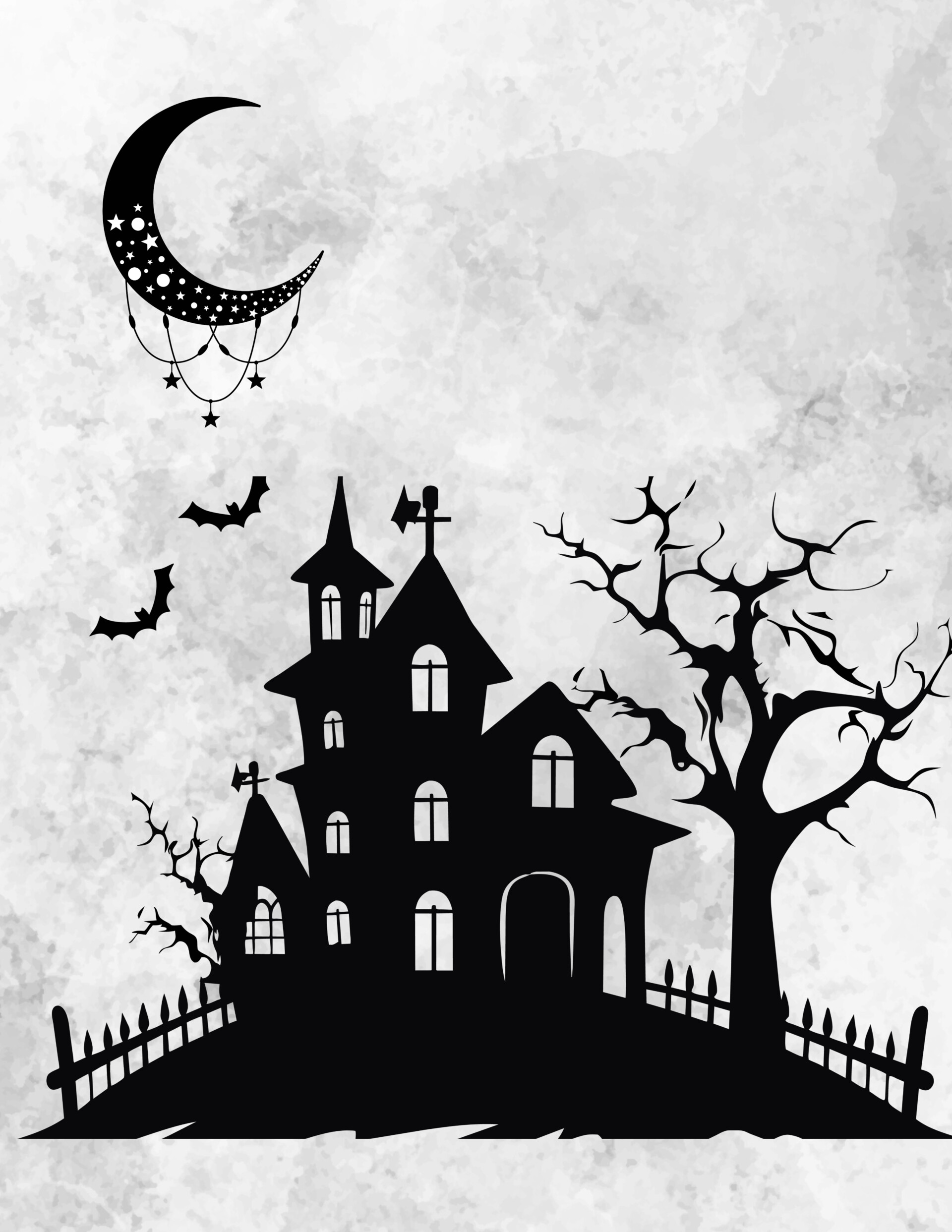 ArtStation - Haunted Manor Under the Mystic Moon