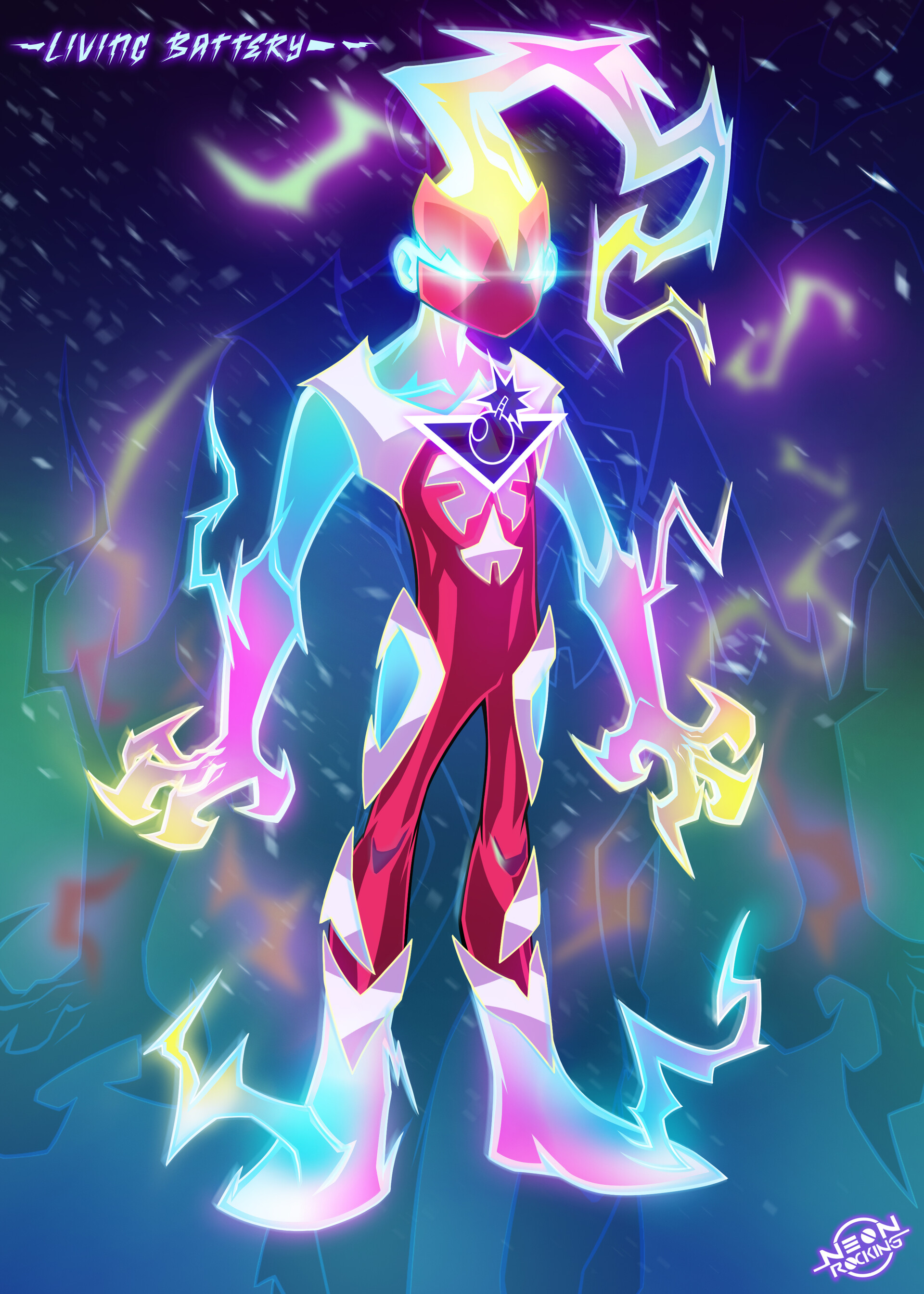 ArtStation - JumpStart: The Living Battery ( Cartoon design - Commission )