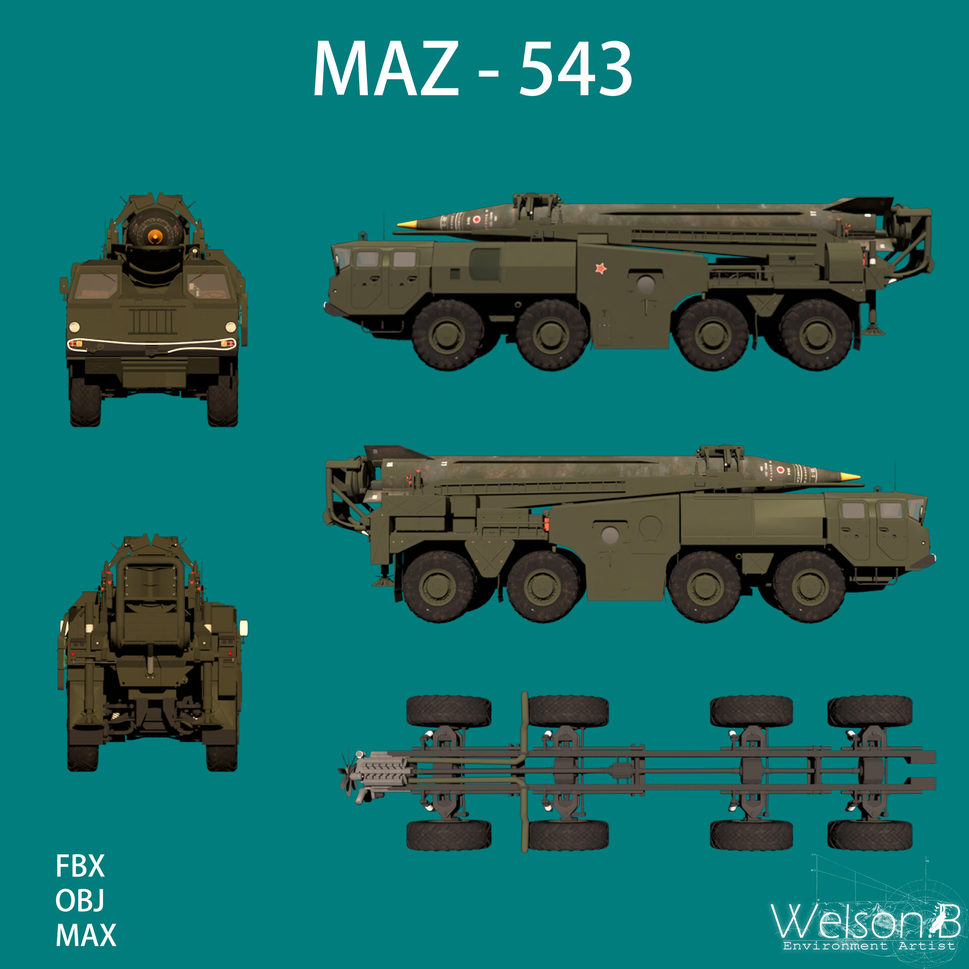ArtStation - SS-1C Scud B with MAZ-543