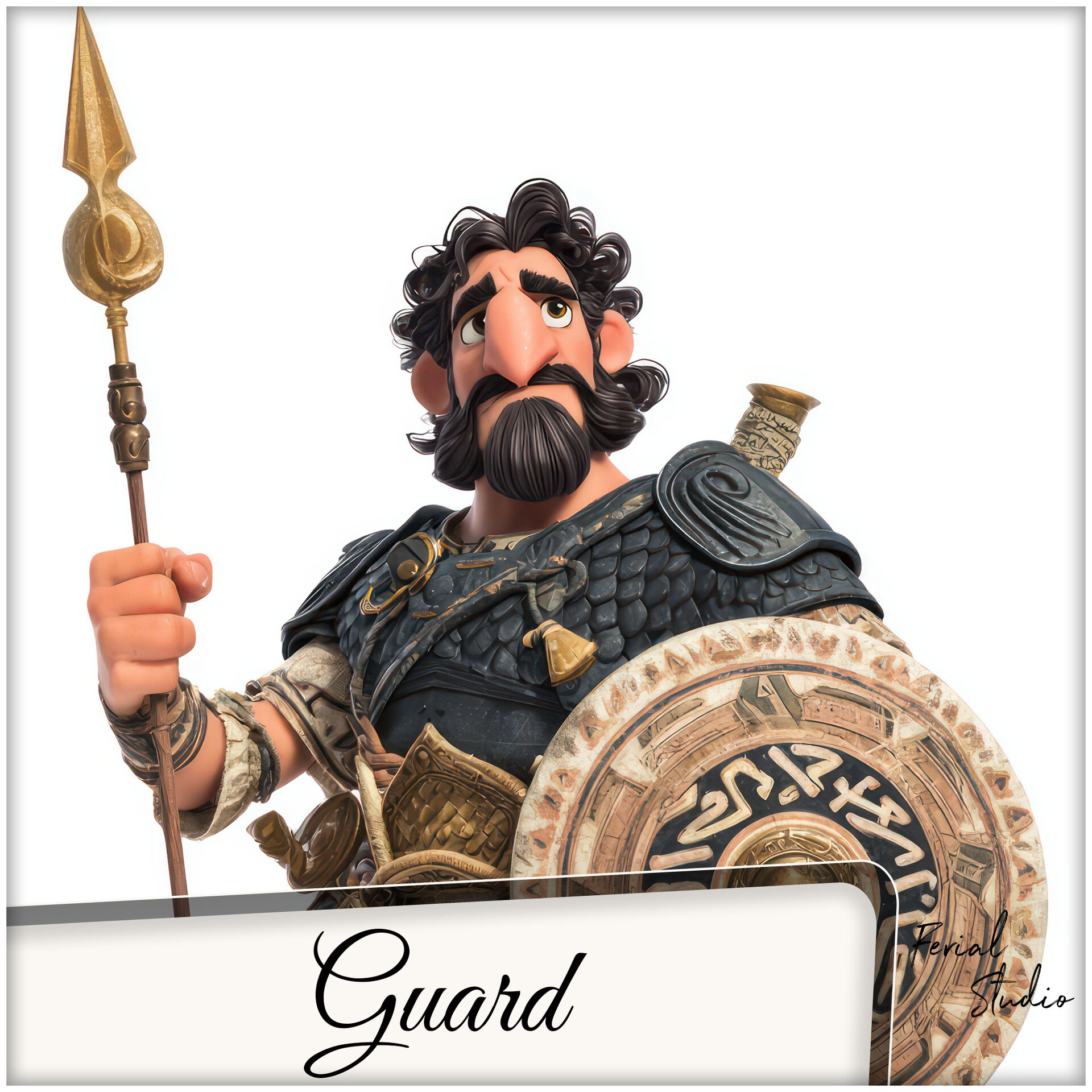 Ferial Studio - 🔹240 Guard - Cartoon Character Reference Image Pack v ...