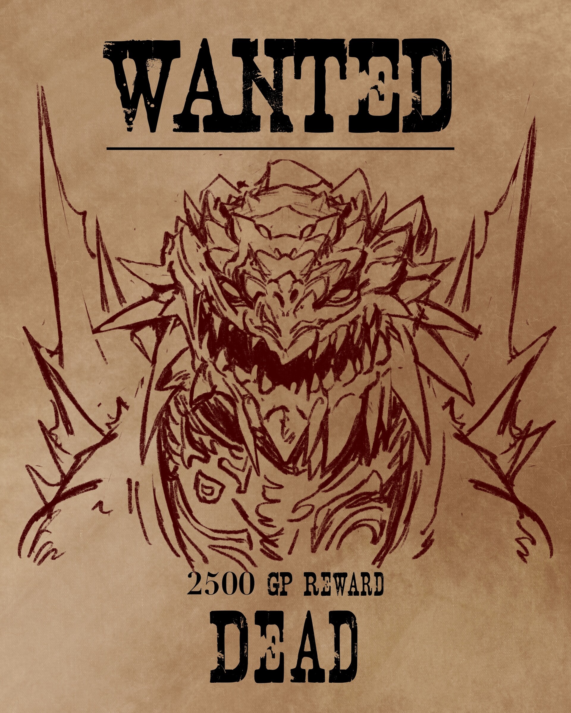 dragon wanted poster