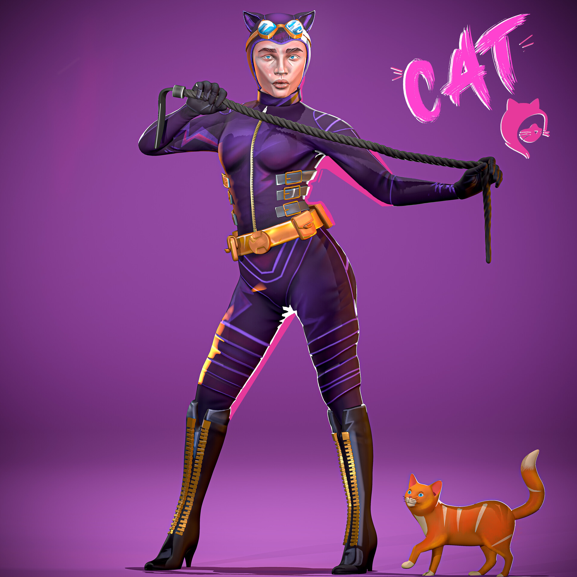 ArtStation - Catwoman stylized model