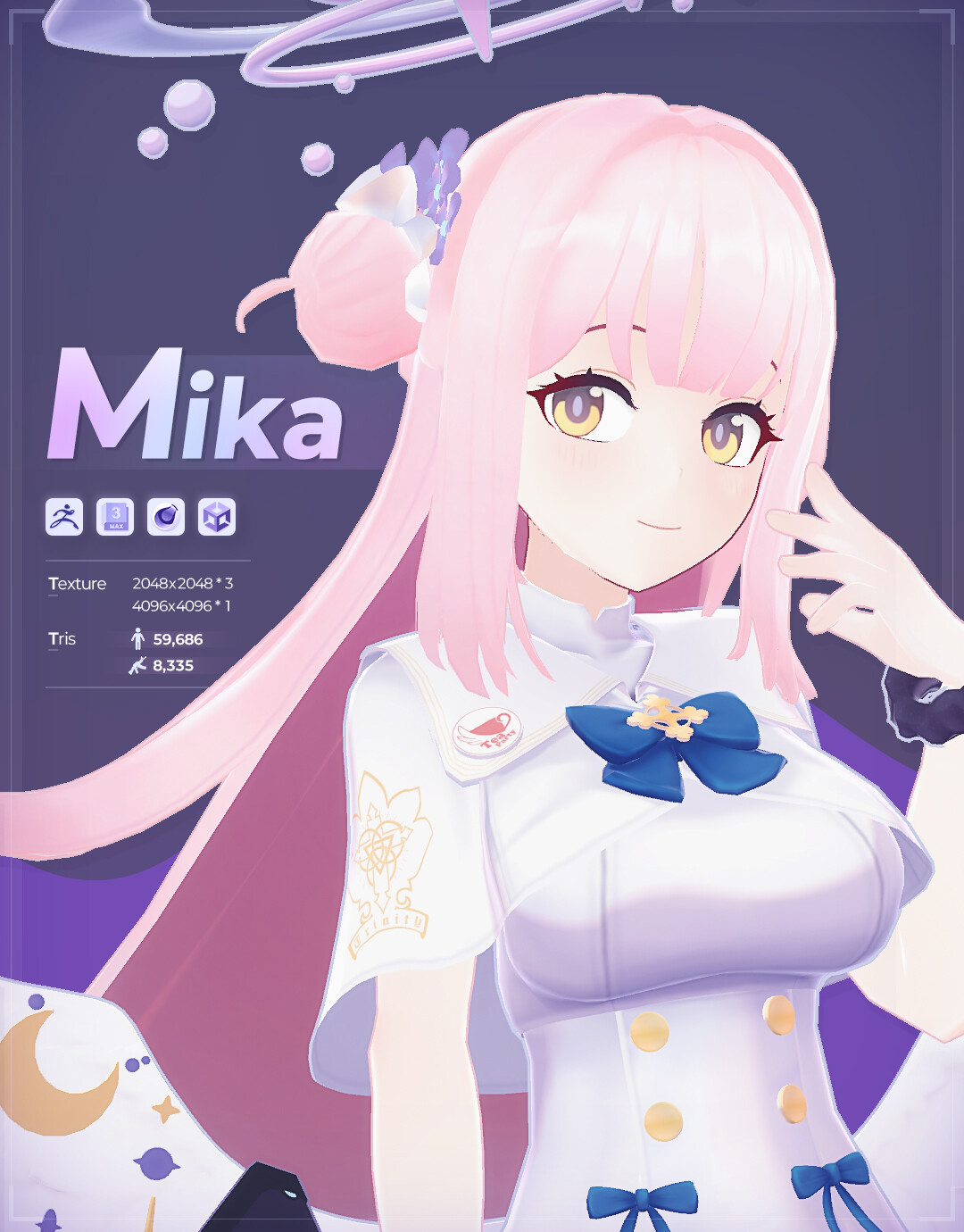 ArtStation - bluearchive mika modeling