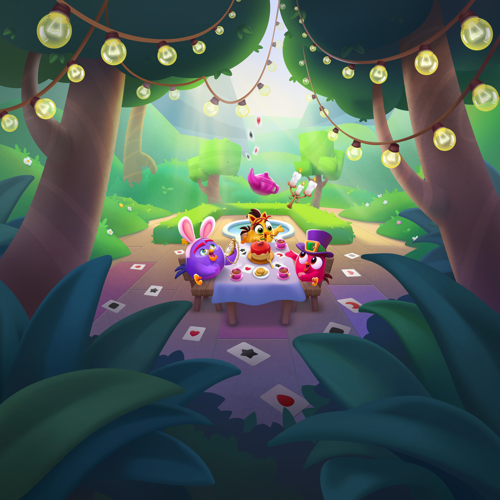 Bubble Cat Studio - Garden Party Season - Spine 2D animation