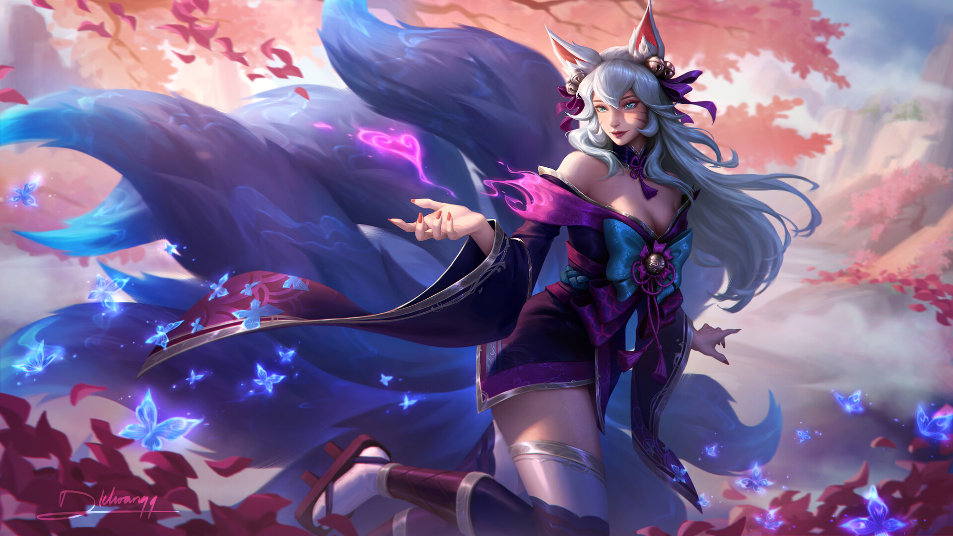 ArtStation - Spirit Blossom Ahri Obisidian Chroma Fanart