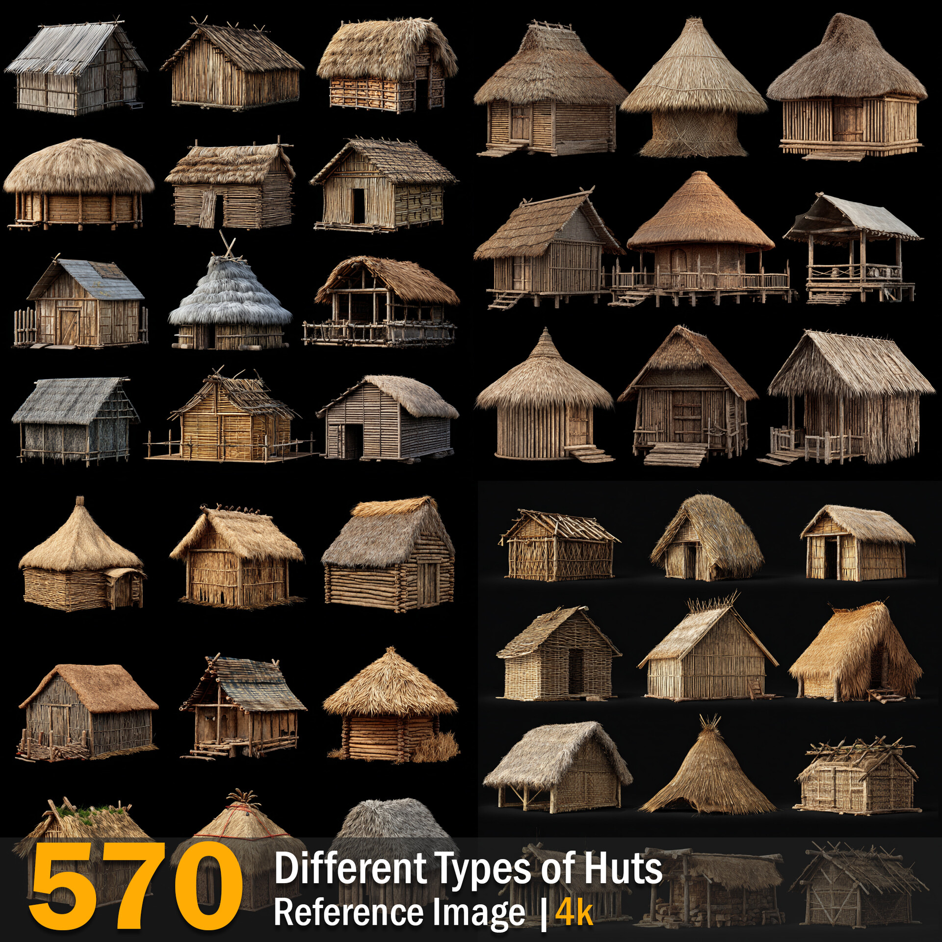 ArtStation - Different Types of Huts | Reference Images | 4K