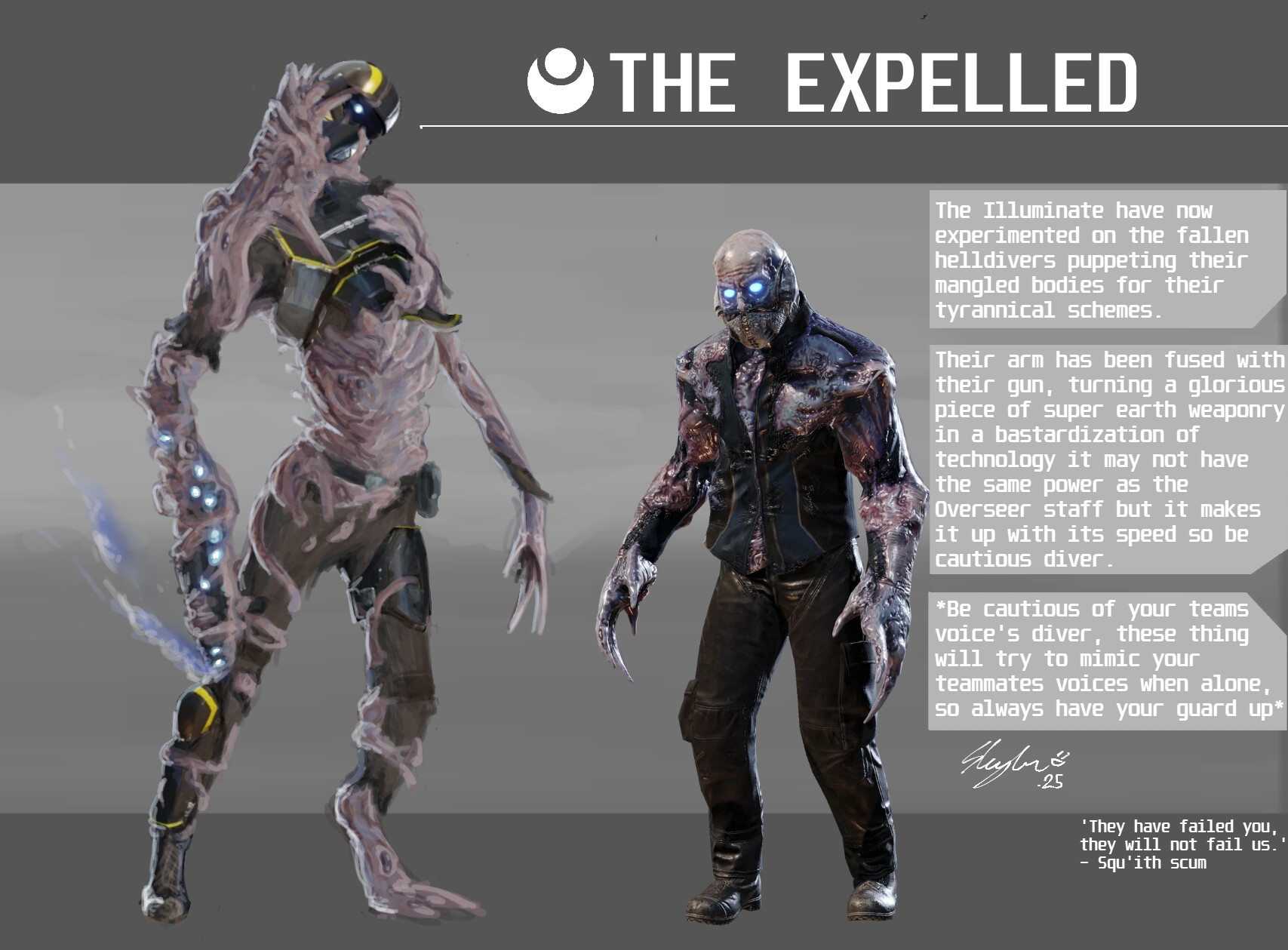 ArtStation - The Expelled - my idea for another squid enemy [Helldivers 2]