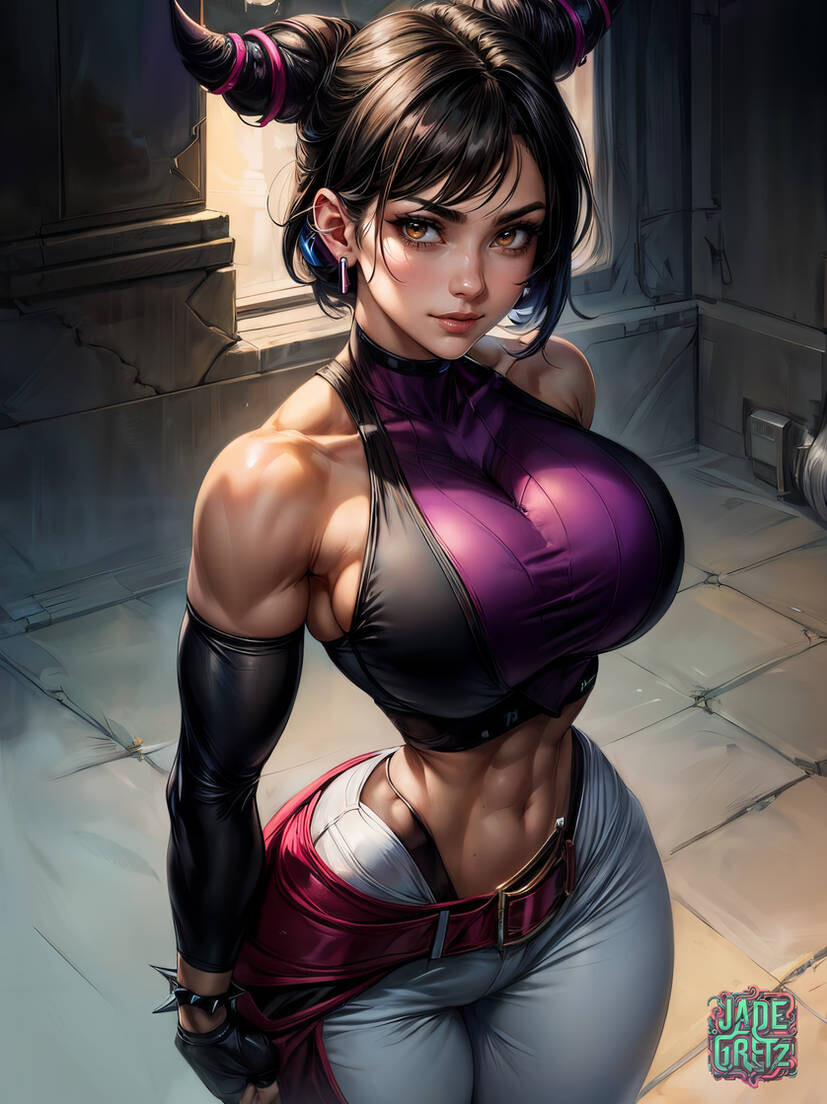 ArtStation - Juri Han: Twisting Fate with Each Kick by Jade Gretz