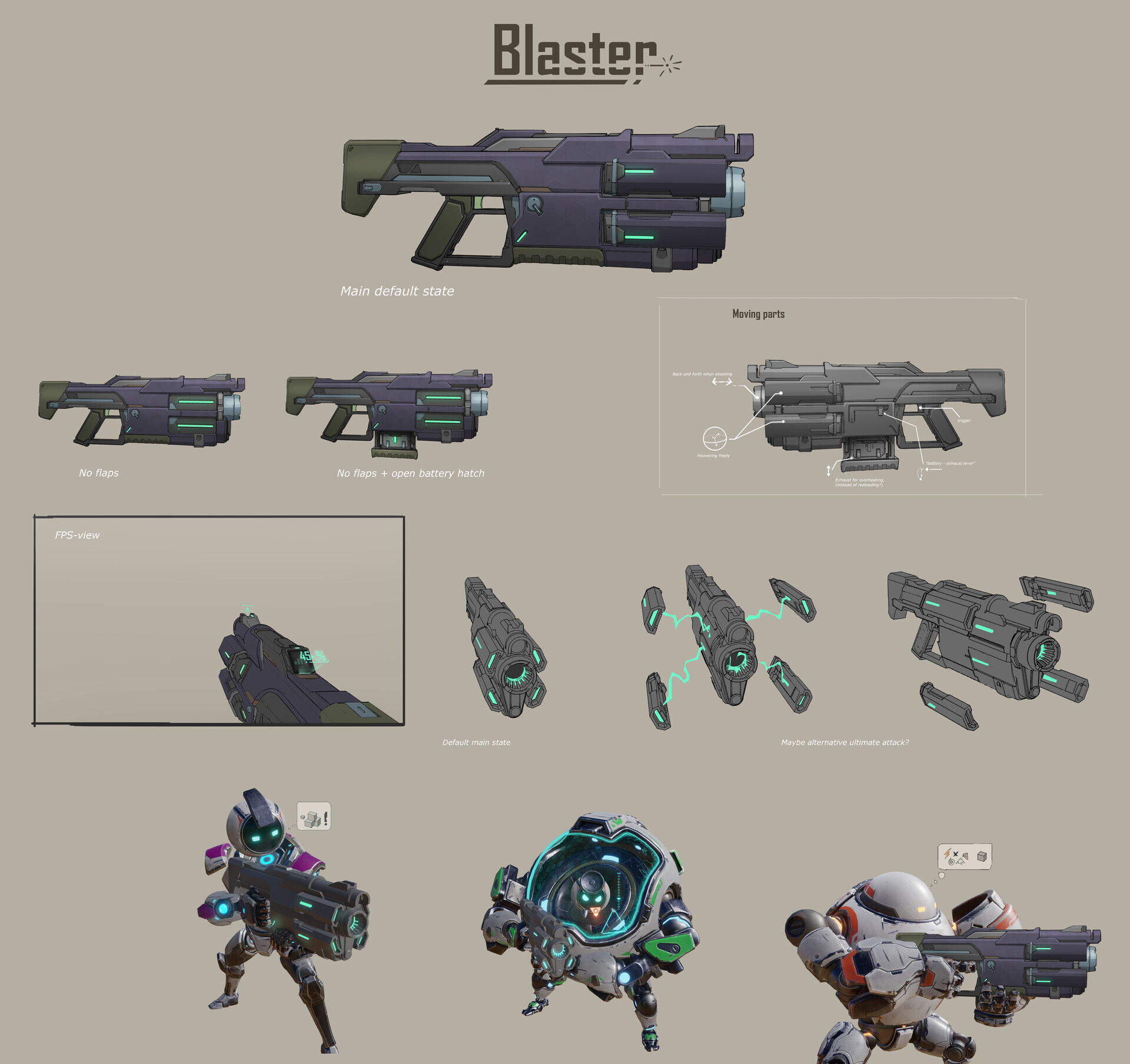 ArtStation - Blaster - weapon design