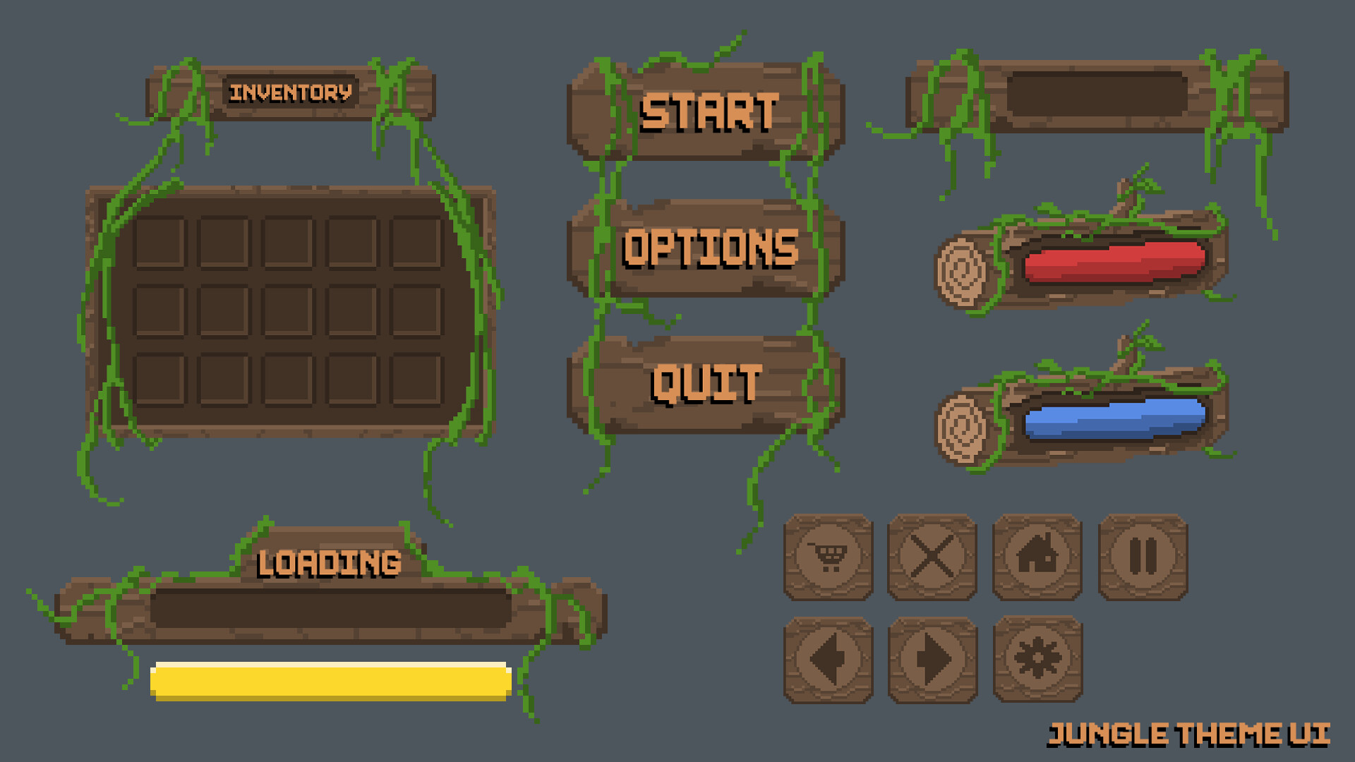 ArtStation - Pixel Jungle UI