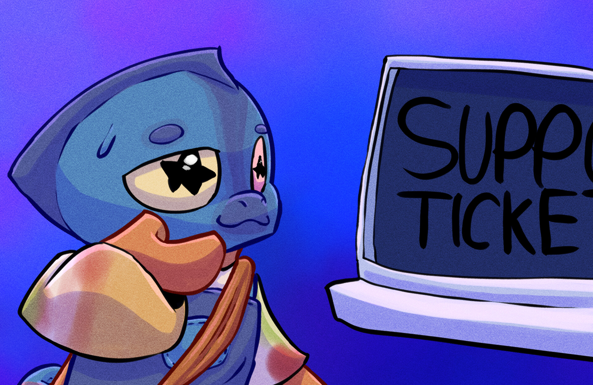 ArtStation - Support ticket art