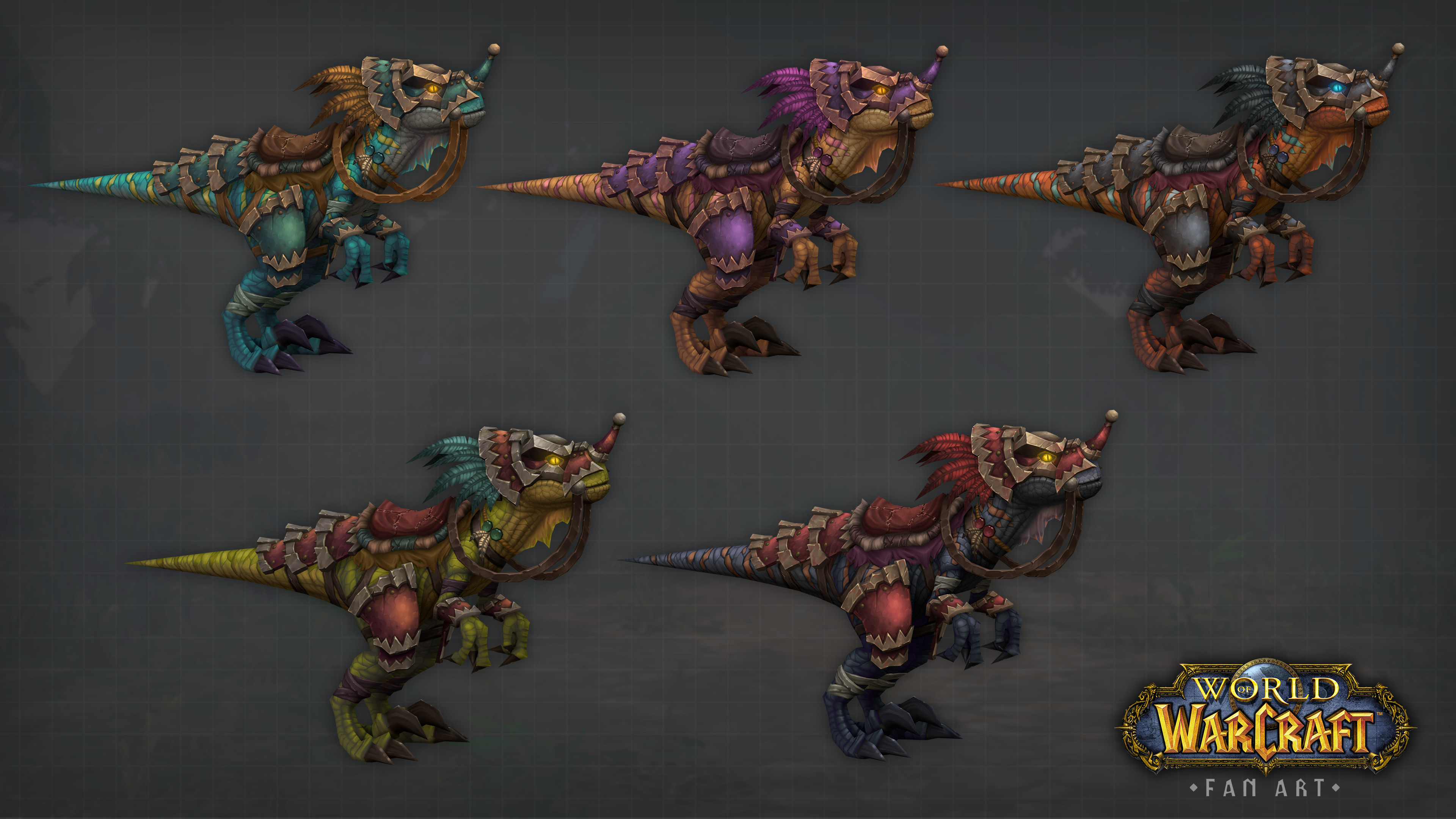 Tomkek - World of Warcraft Raptor Mounts Remake [Fan Art]