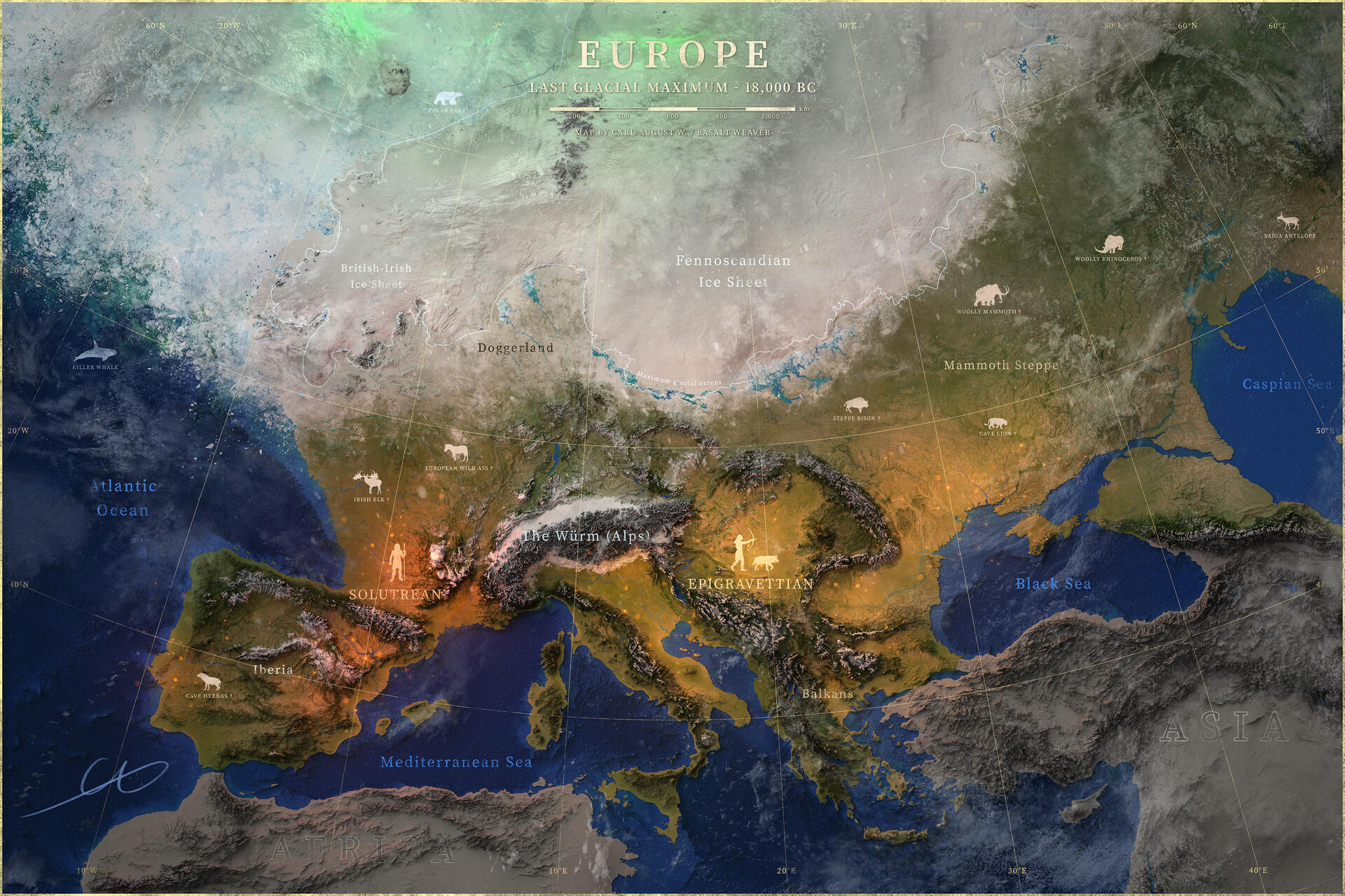 Map Of Europe During The Ice Age Map Infographic Map Europe Map