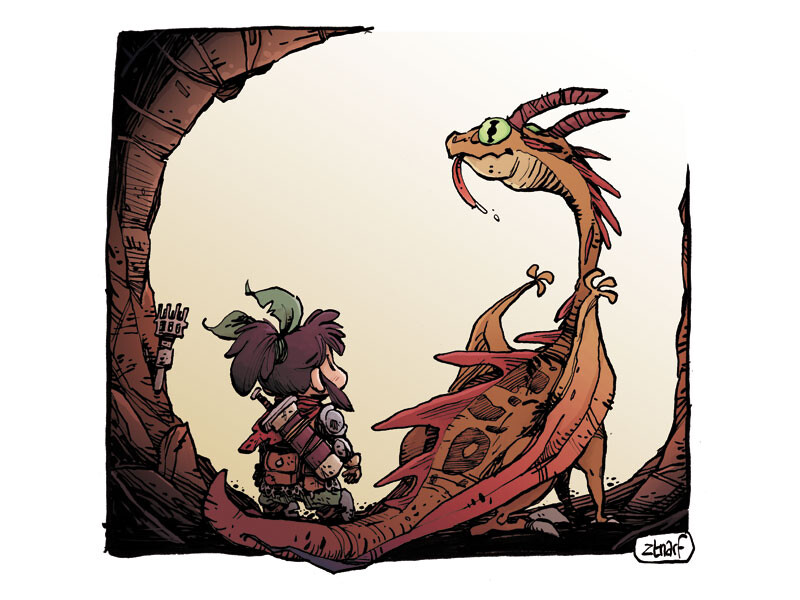 ArtStation - The girl and the dragon