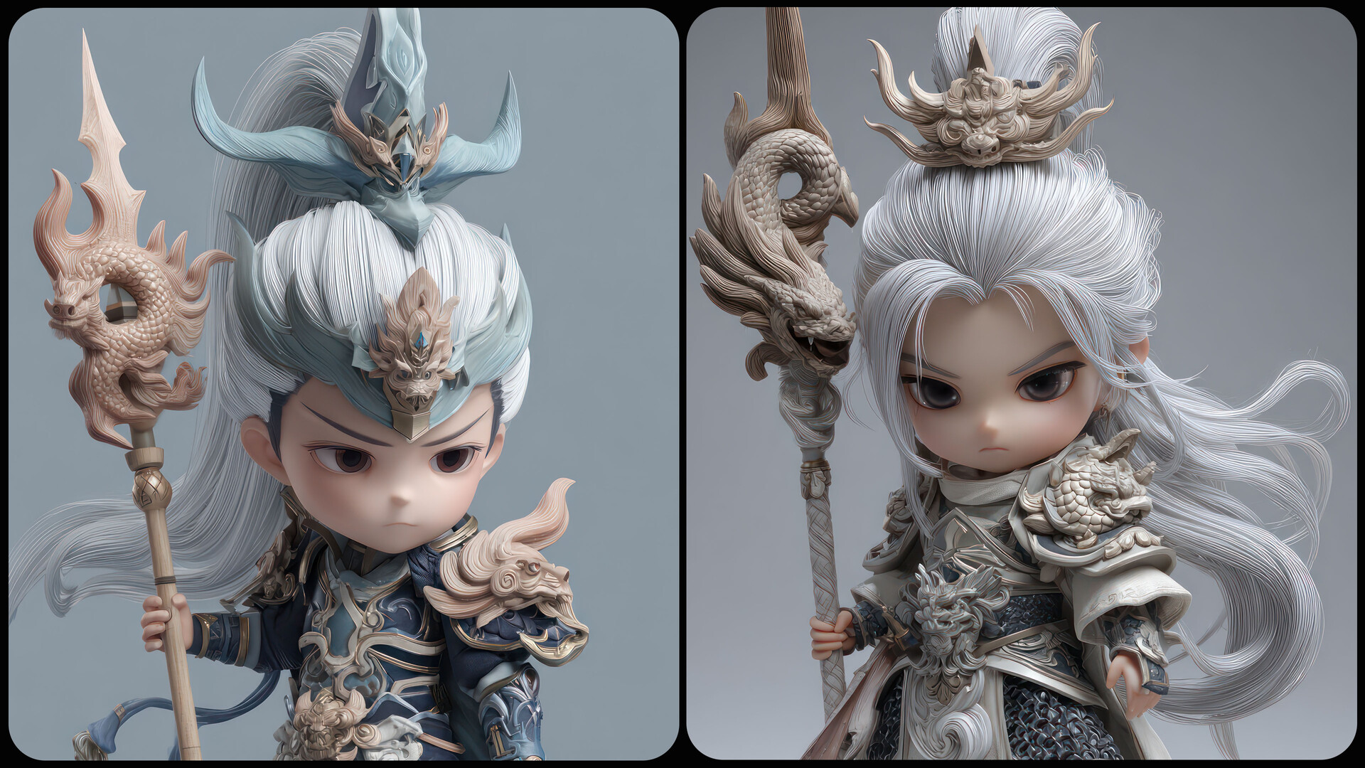 Ferial Studio - 🔹240 Chibi Japanese Warrior - Stylized Character ...