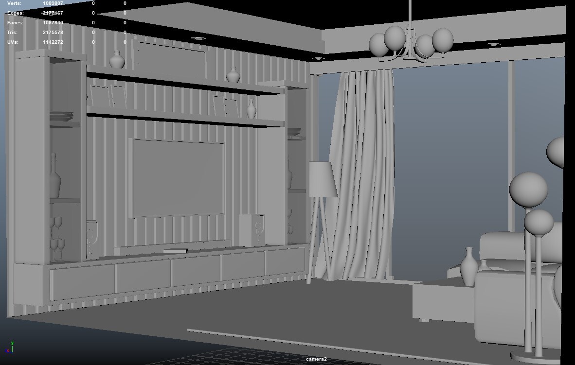 ArtStation - Interior of Living Room