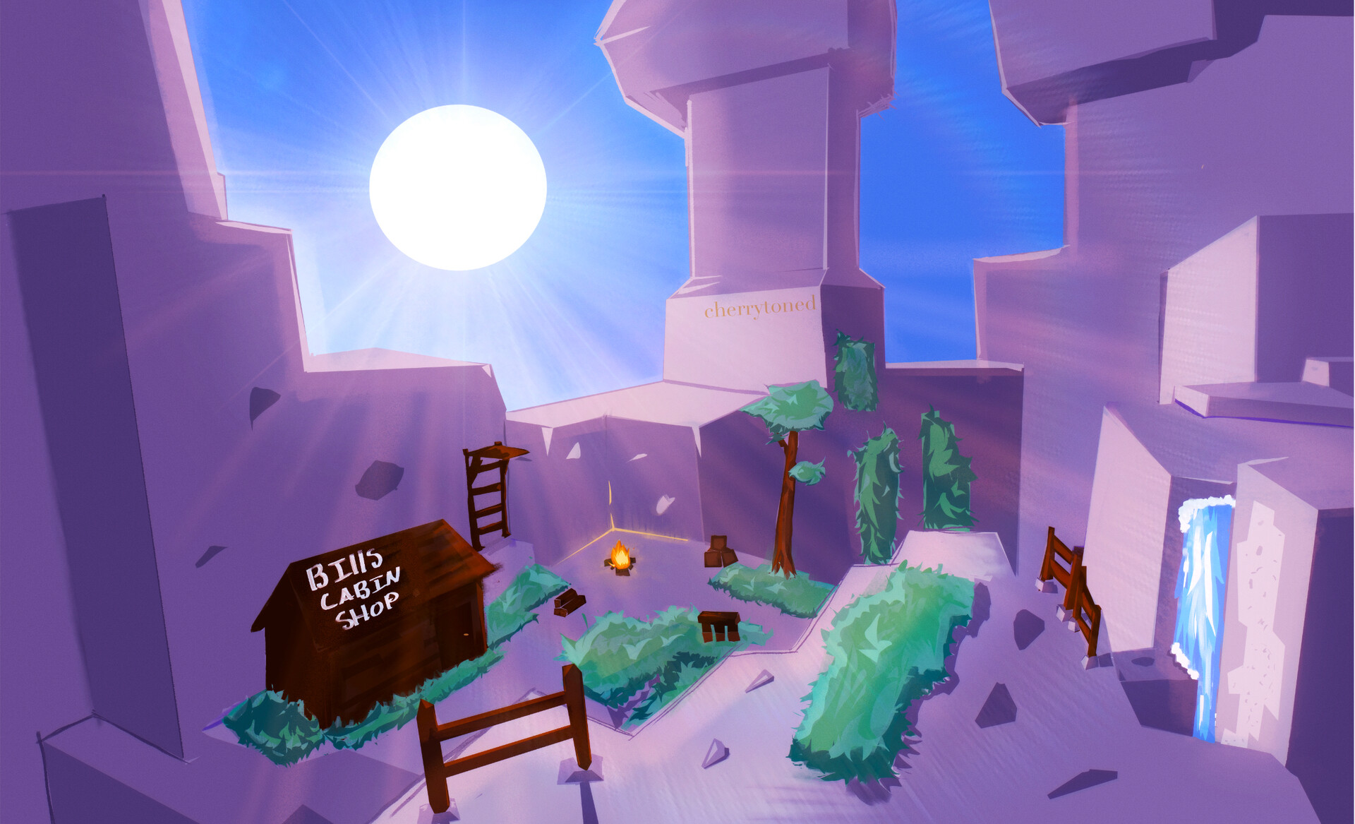 ArtStation - roblox game landscape (commission)